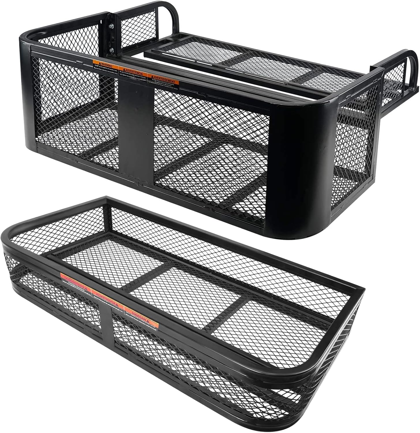 Amazon.com: PLIOSAUR Universal ATV Front Basket w/Rear Cargo Basket Set ...