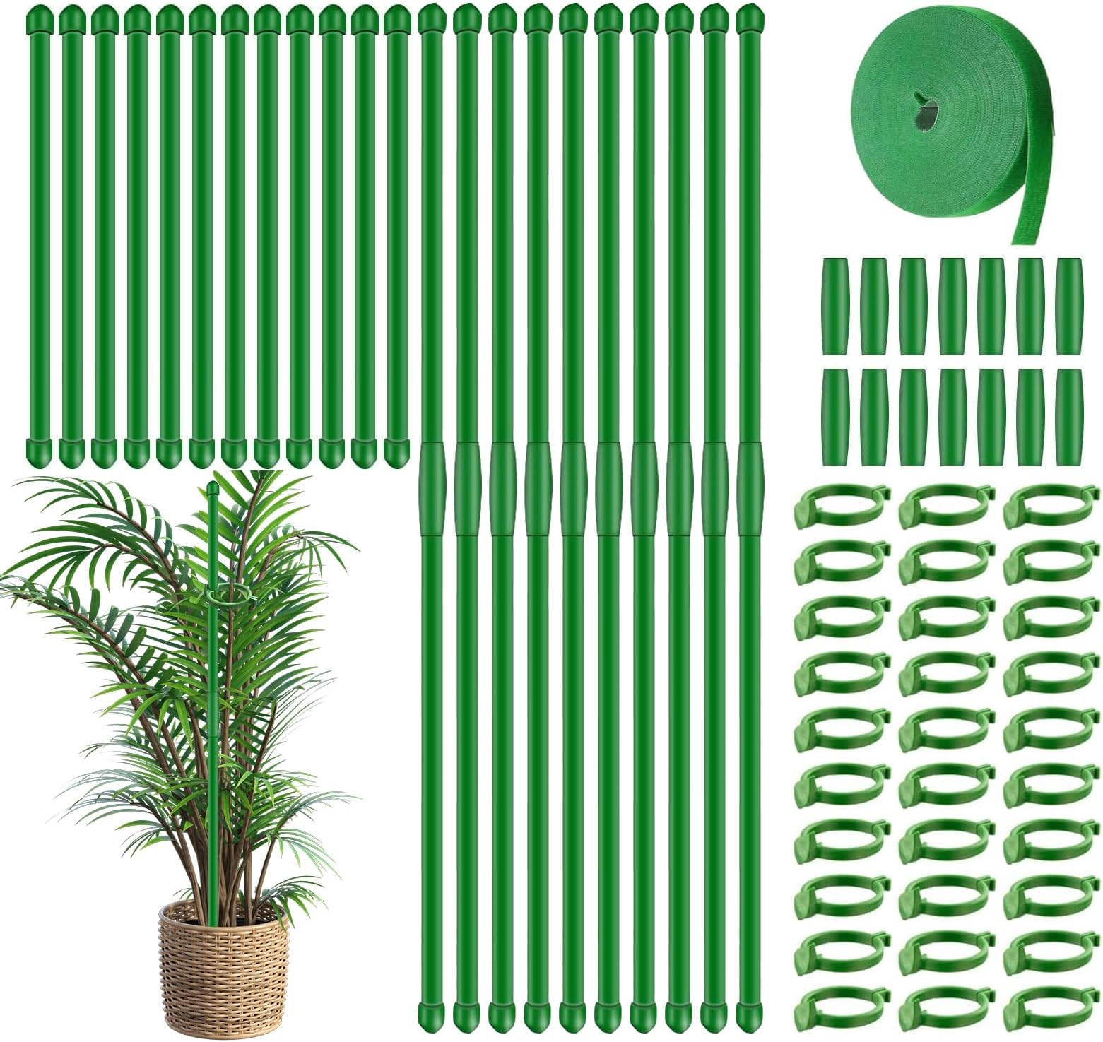 Amazon.com : ZYNERY 99 Pcs Plant Stakes Set for Indoor Plants & Outdoor ...