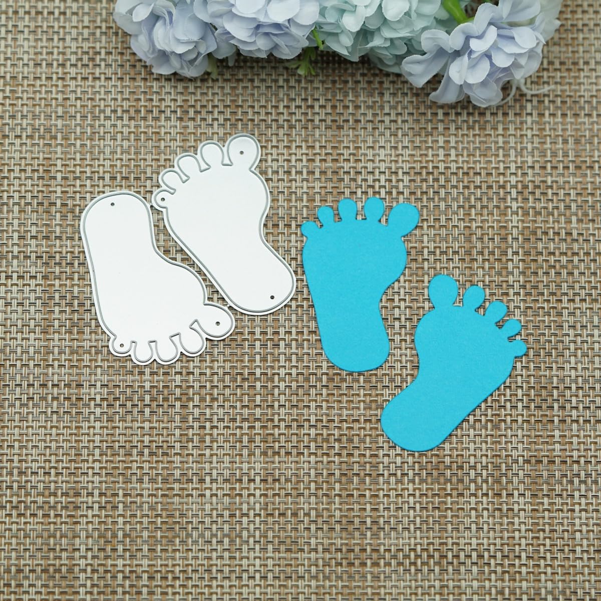 Amazon.com: Baby Foot Tracks Shape Metal Cutting Dies Baby Embossing ...