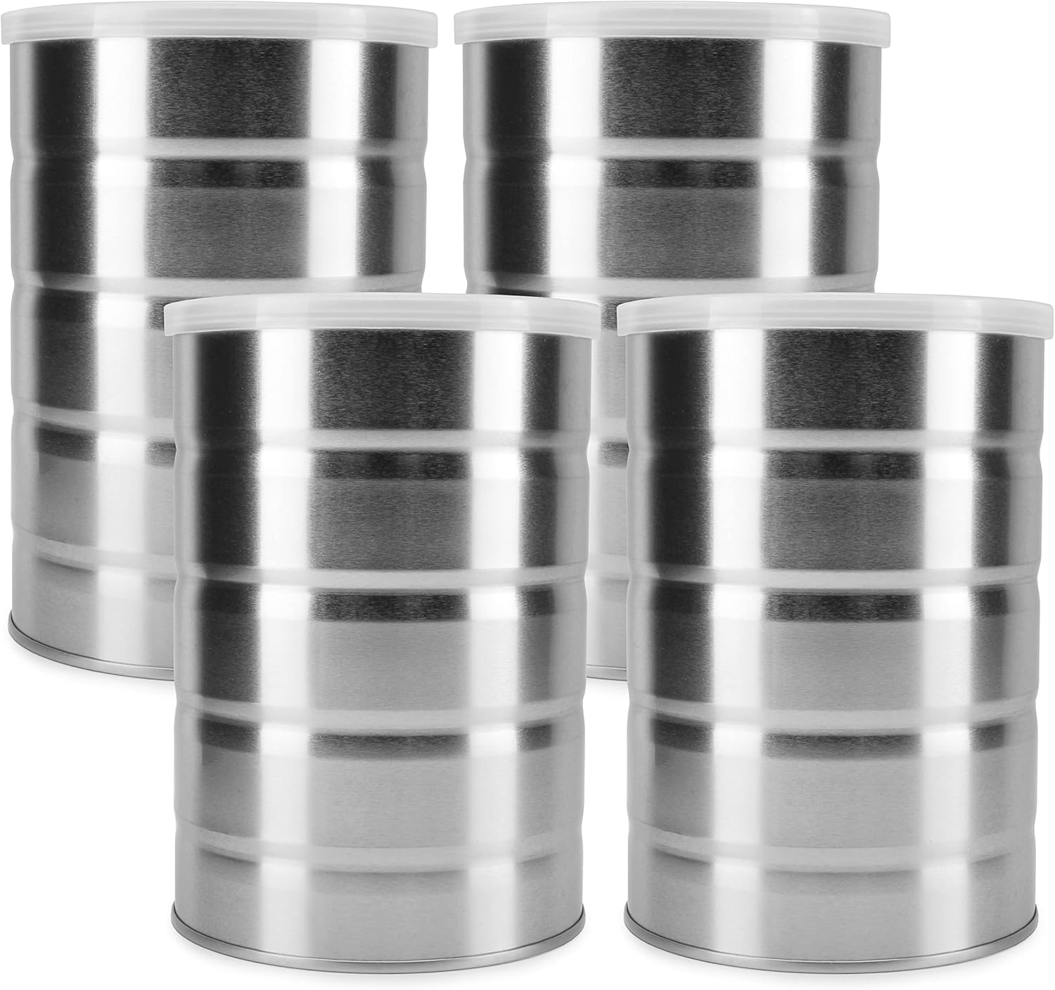 Cornucopia Empty Coffee Cans (4-Pack); Metal Cans for Kitchen Storage ...