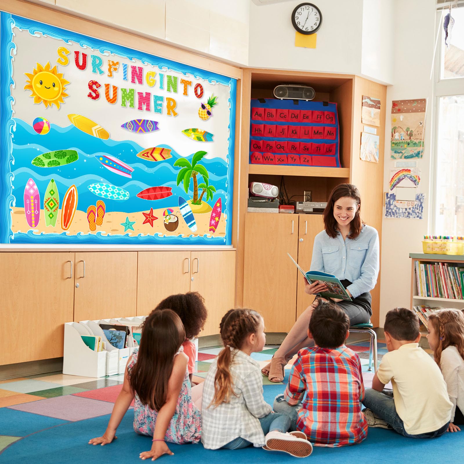 Snapklik.com : Pasimy Summer Bulletin Board Decorations Set Beach ...