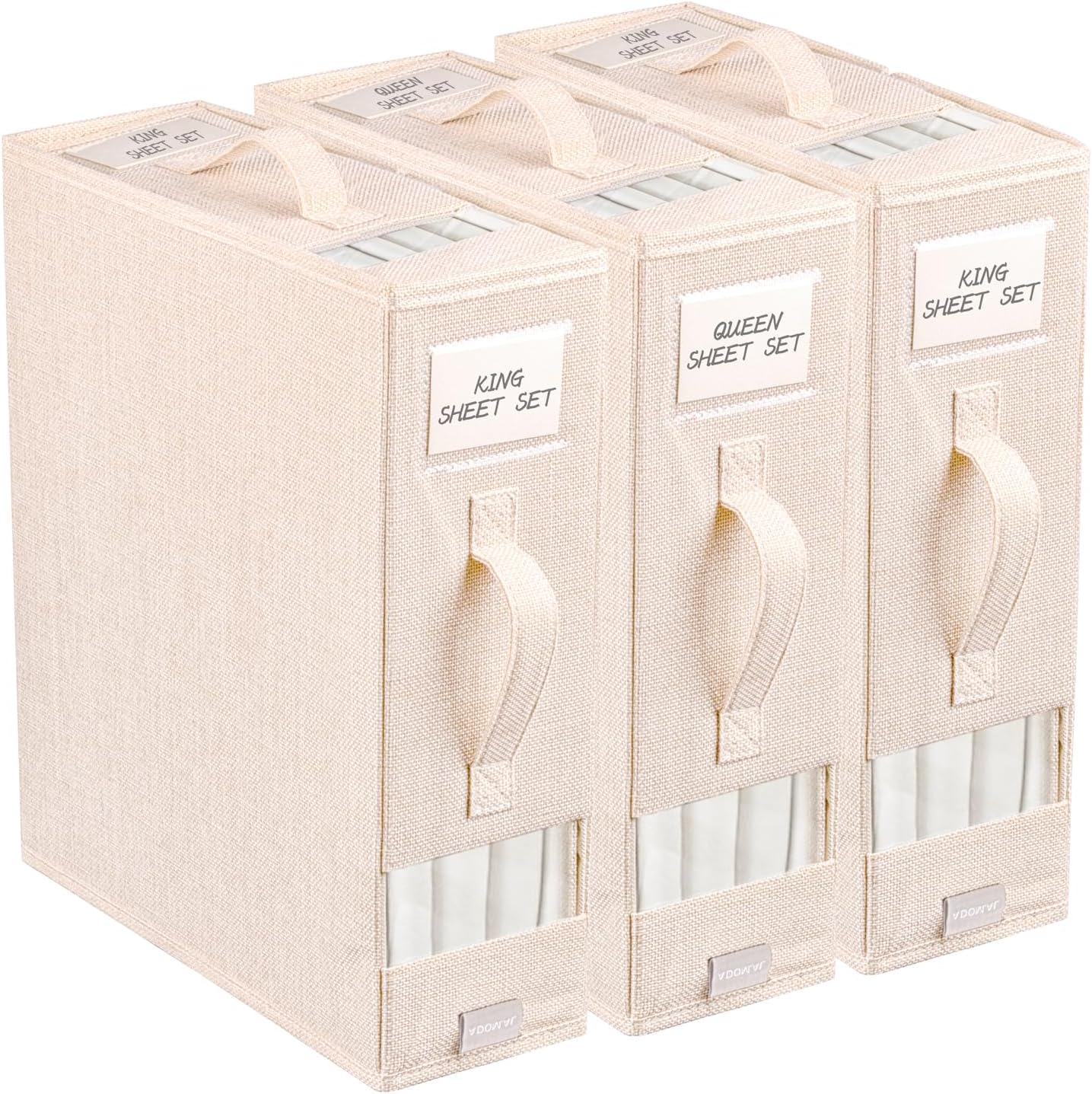 Amazon.com: LA.MODA 3-Pack Bed Sheet Organizers and Storage for Queen ...