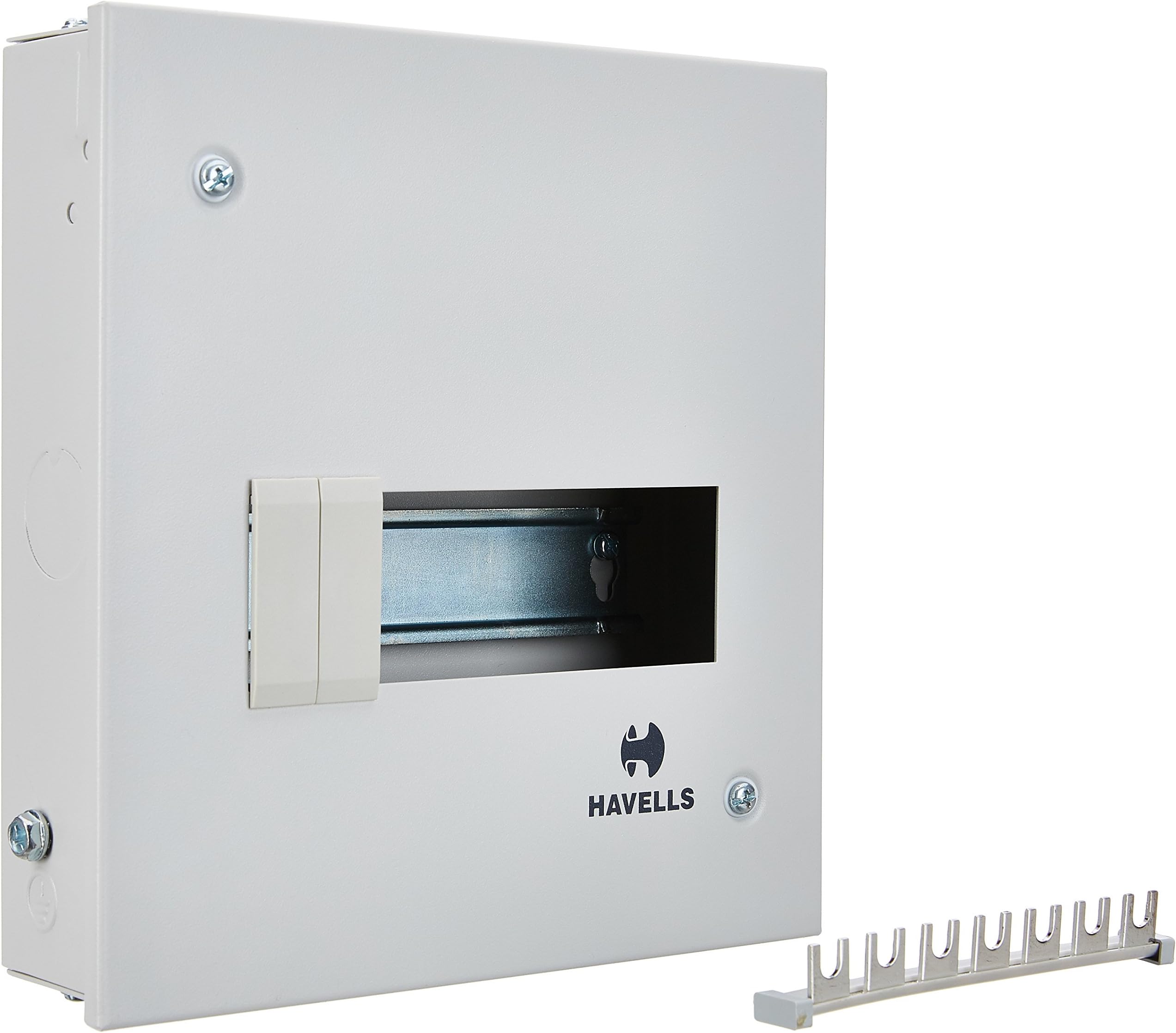 Havells Utility DB SPN SD QVE RG 4W Metal Single Door Distribution ...