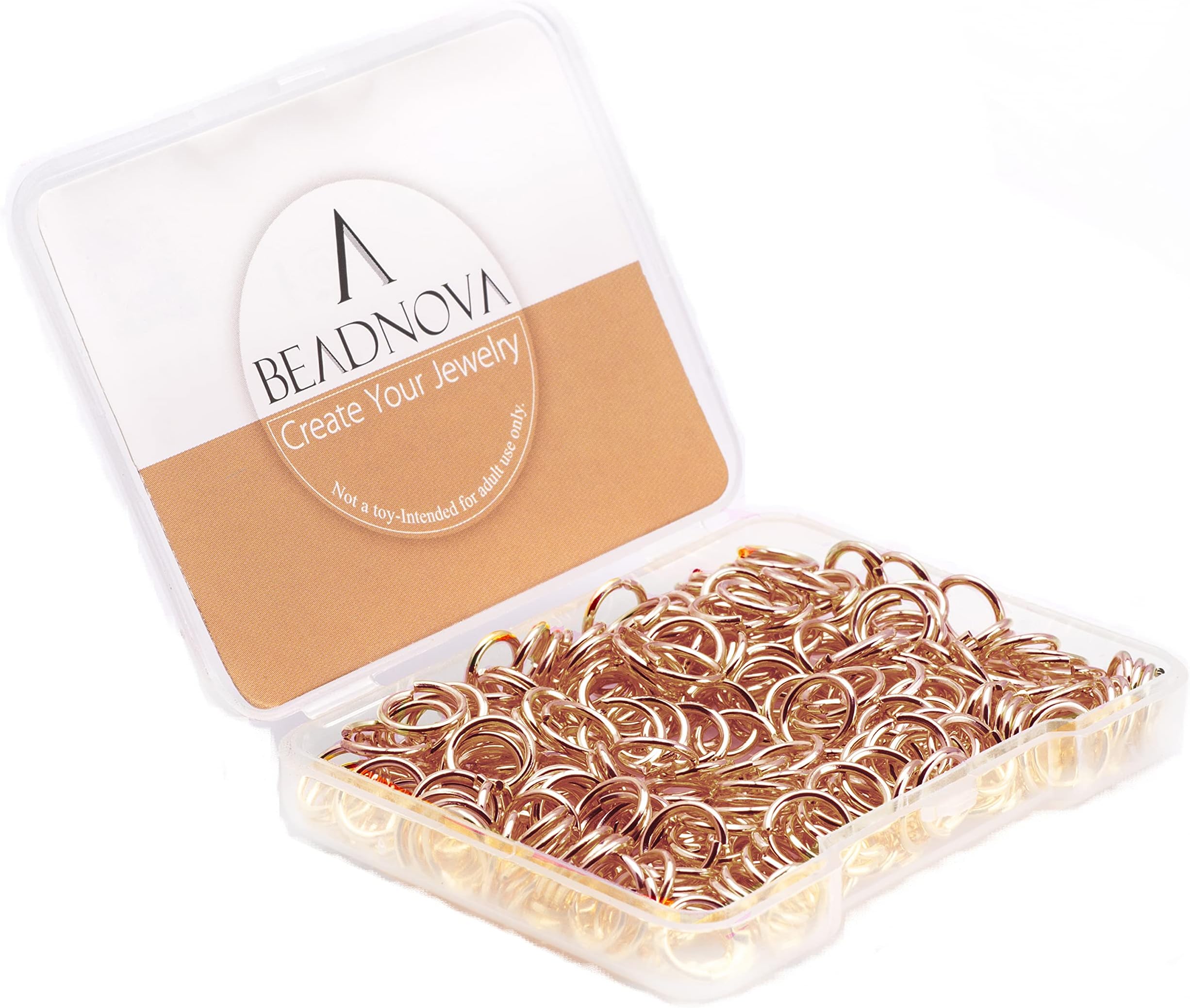 Amazon.com: BEADNOVA 8mm Open Jump Rings Gold Jump Rings for Jewelry ...
