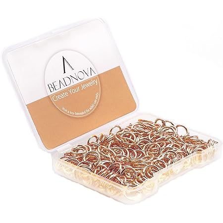 Amazon.com: BEADNOVA 8mm Open Jump Rings Gold Jump Rings for Jewelry ...