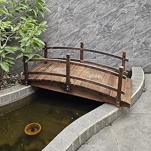 Amazon.com: CMYUN Yard Park Garden Bridges Carbonized, Small Bridge ...