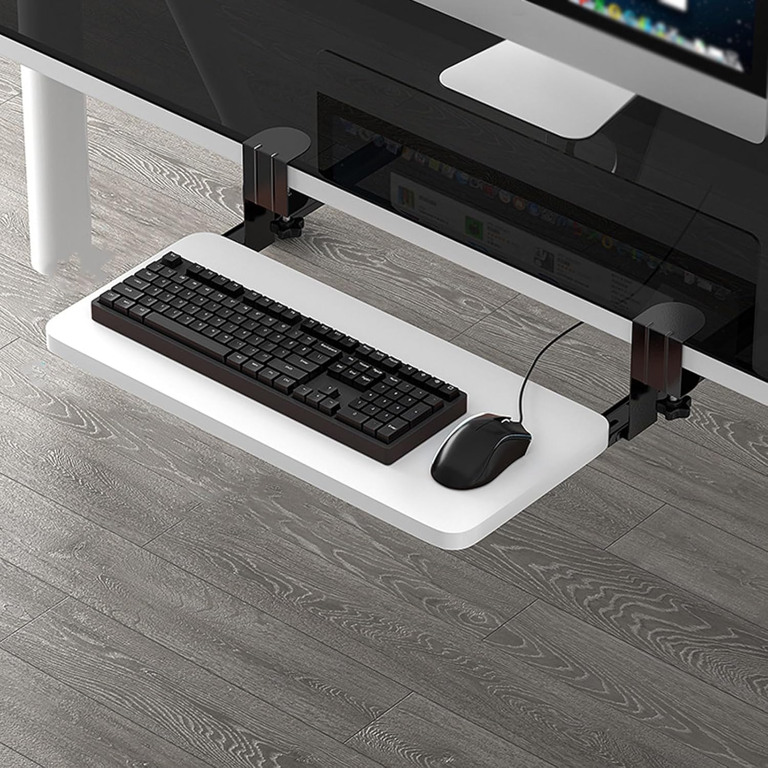 Amazon.com: GAMAK Sliding Keyboard Tray Under Desk Clamp Mount ...
