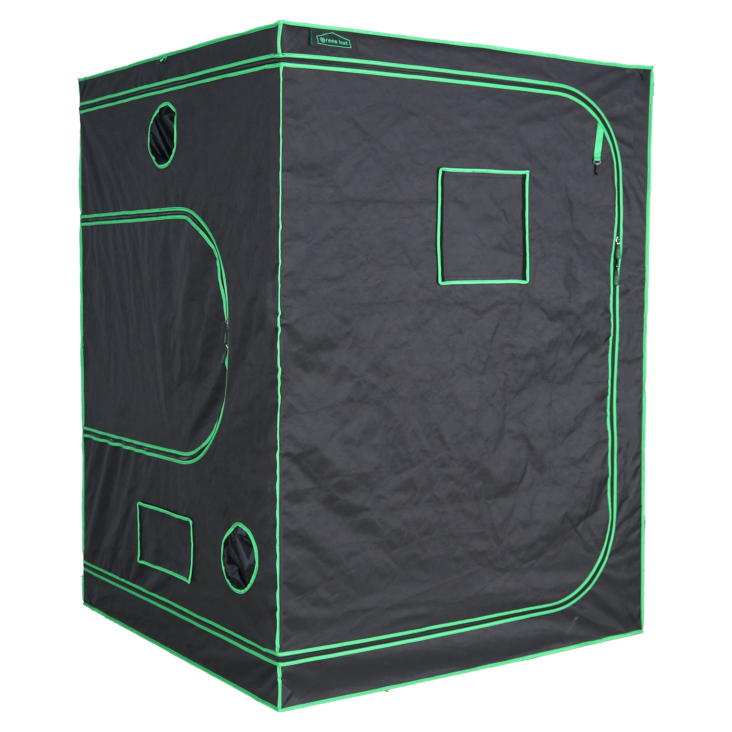 Green hut 60"X60"X78" 600D Mylar Hydroponic Growing Tents for Plants Inside Reflective Grow Tent ...