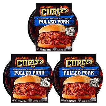 Amazon.com: Curly's Hickory Smoked Pulled Pork in Hickory-Smoked BBQ ...