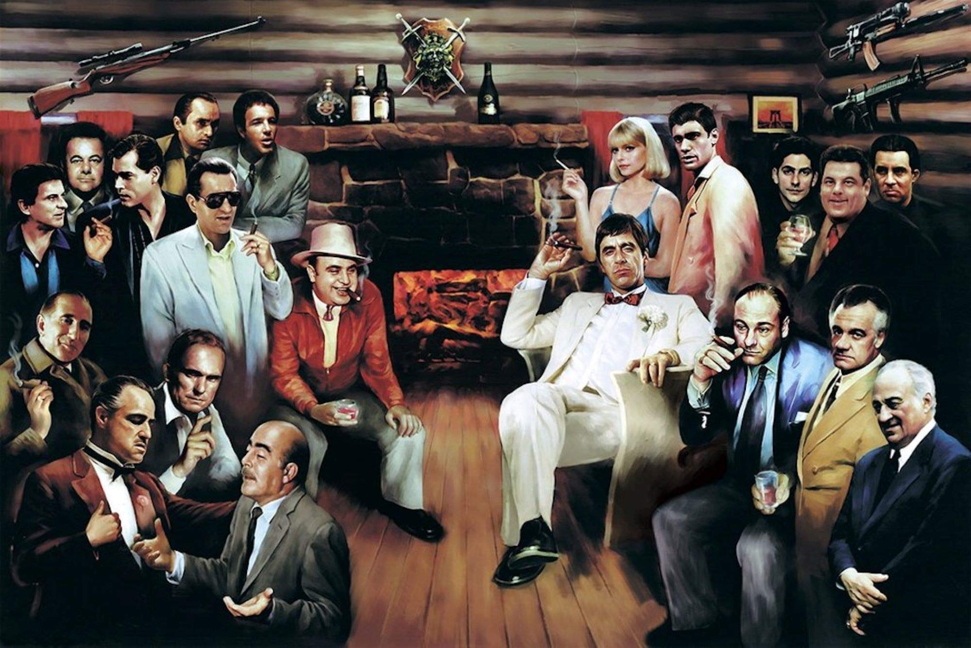LLD TV & Movie Mobsters Gangsters The Meeting 30” x 40”" Poster Reprint ...