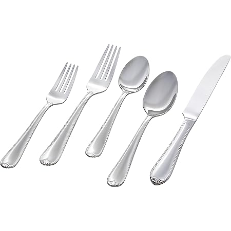 Amazon.com | Hampton Signature – Bamboo – 20 Piece Flatware Set ...