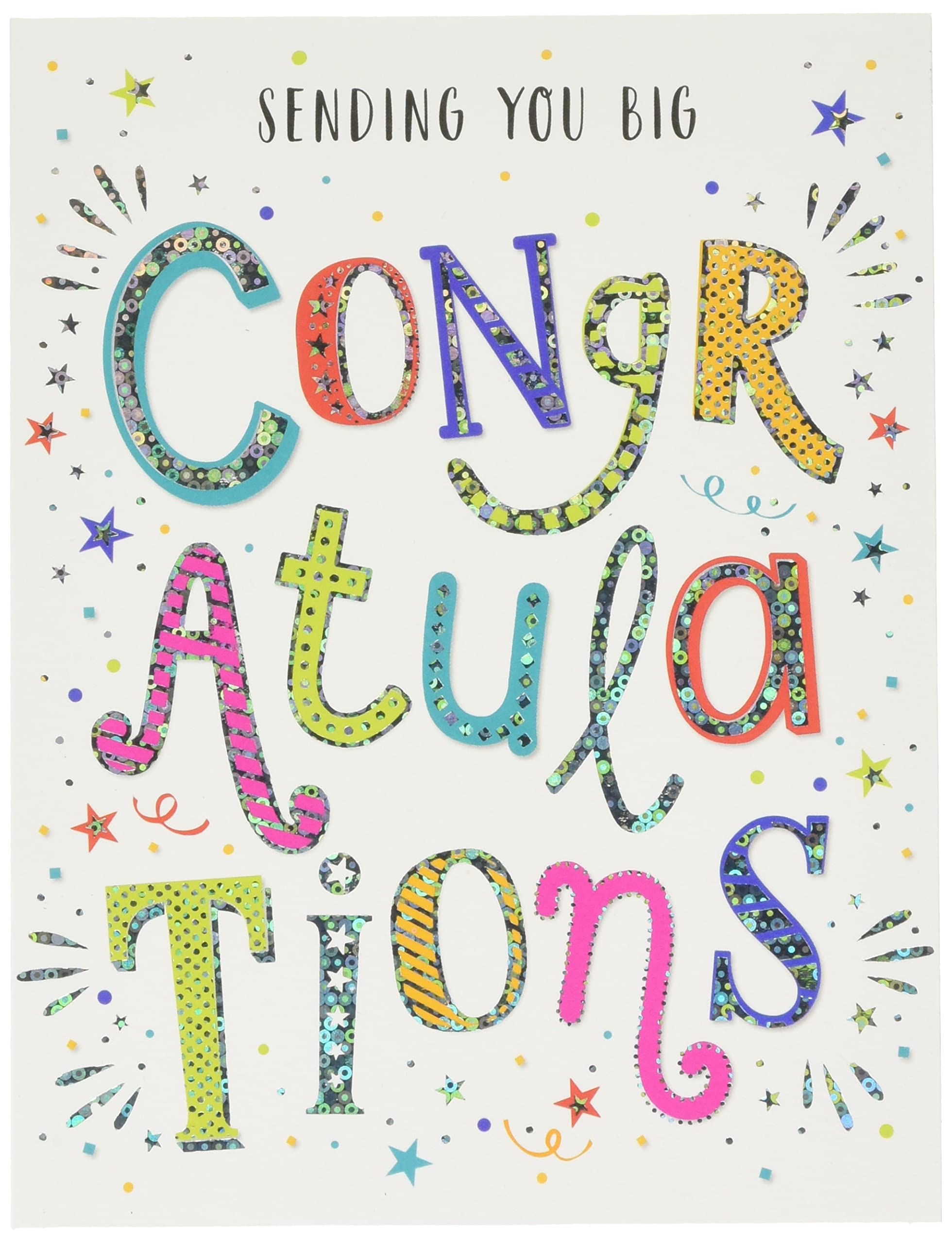 Piccadilly Greetings Modern Congratulations Card - 8 x 6 inches - Regal ...