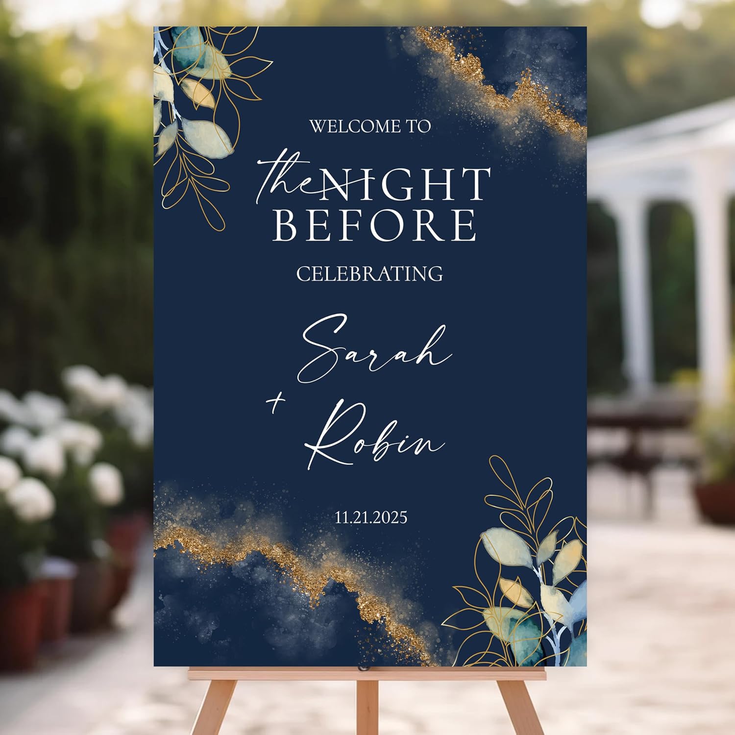 Amazon.com: The Night Before Welcome Sign, Rehearsal Dinner Sign, The ...