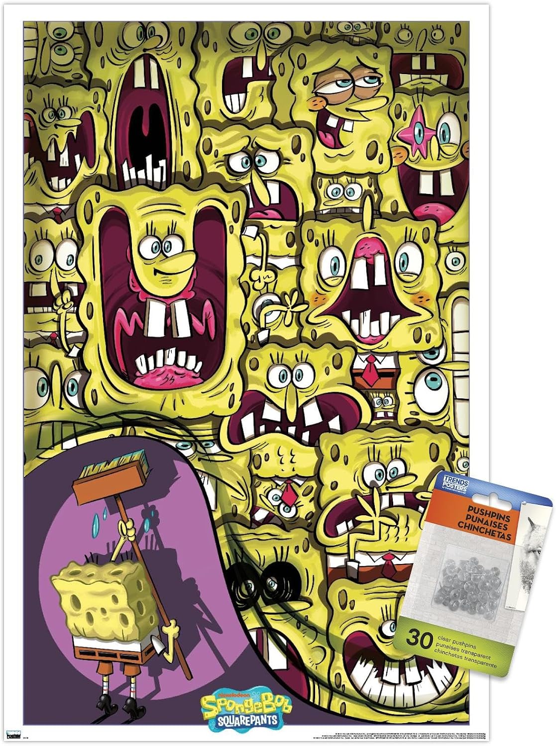 Amazon.com: Trends International Nickelodeon Spongebob 25th - Faces ...