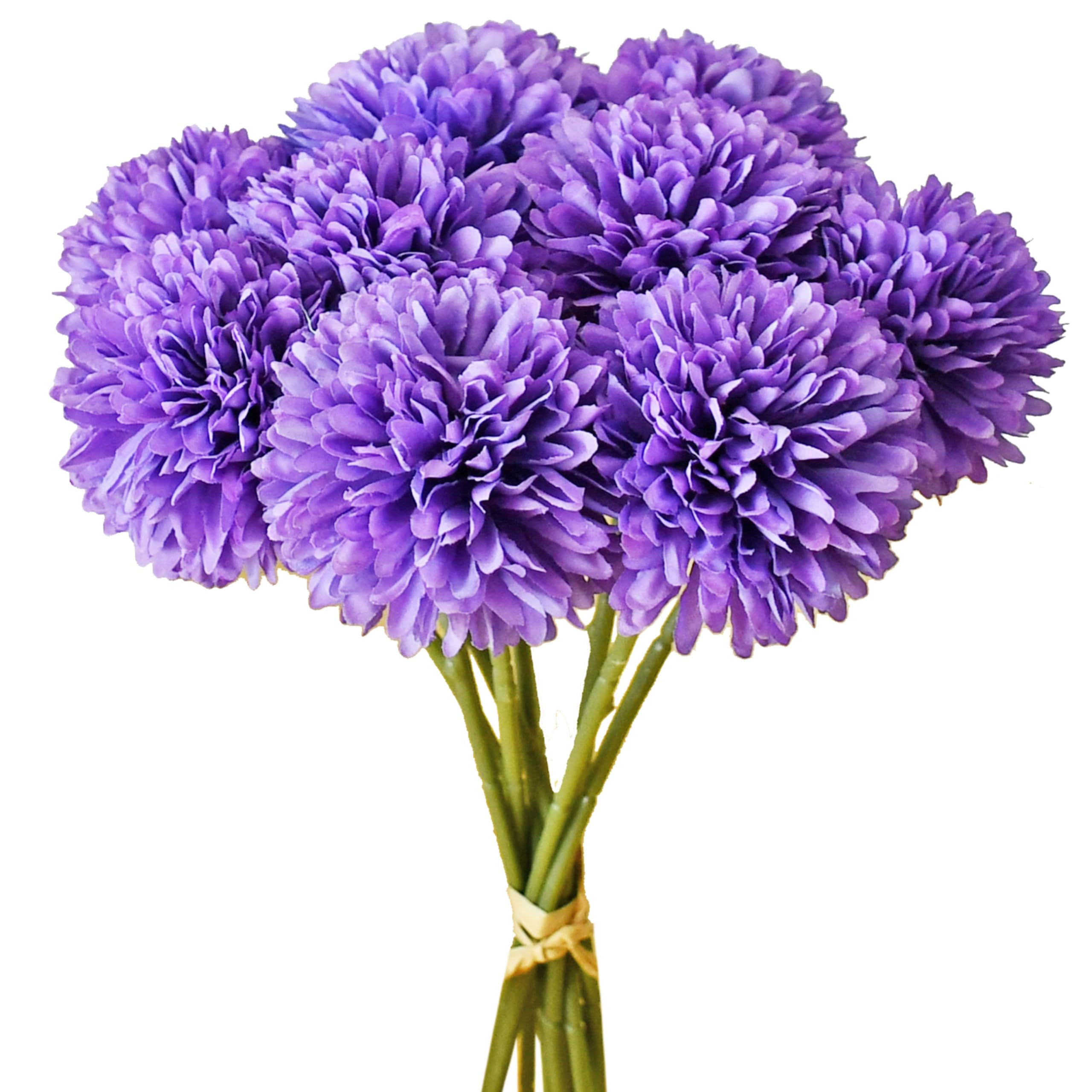 Amazon.com: Mandy's 12pcs Purple Fake Flowers Artificial Chrysanthemum ...