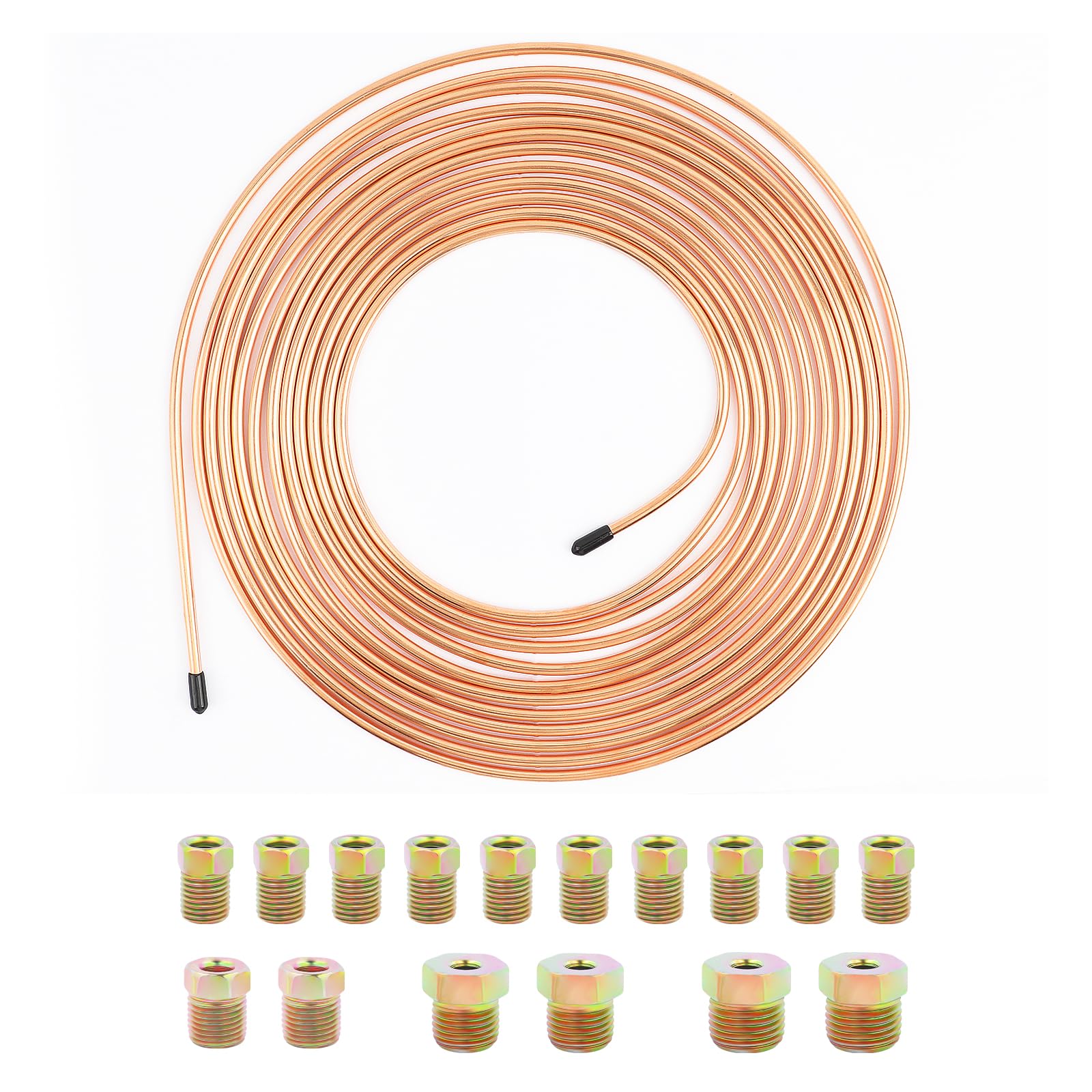25Ft of 3/16 Brake Line Kit Includes 16 Inverted Flare Brake Line ...