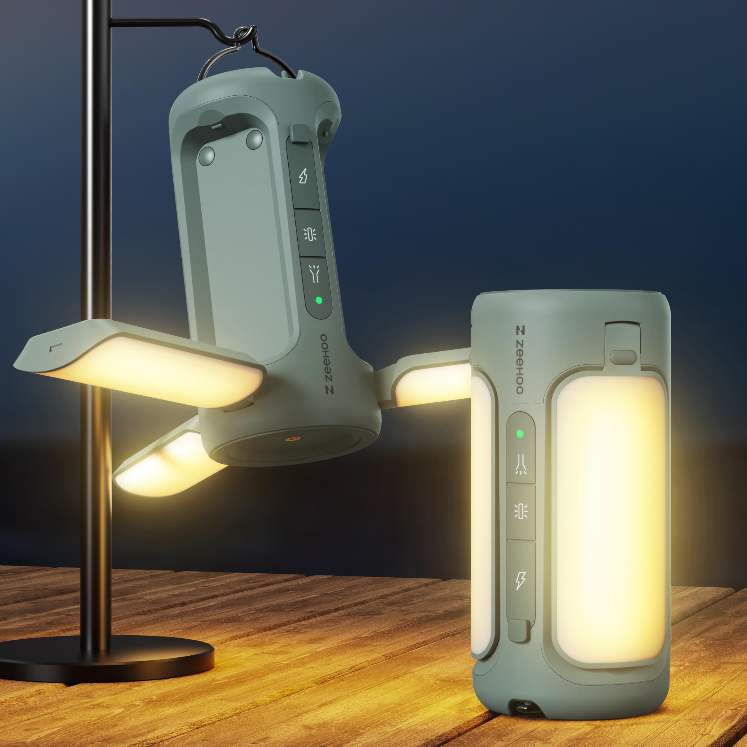 Amazon.com: MOSLIGHTING Foldable Camping Light Rechargeable Lantern ...