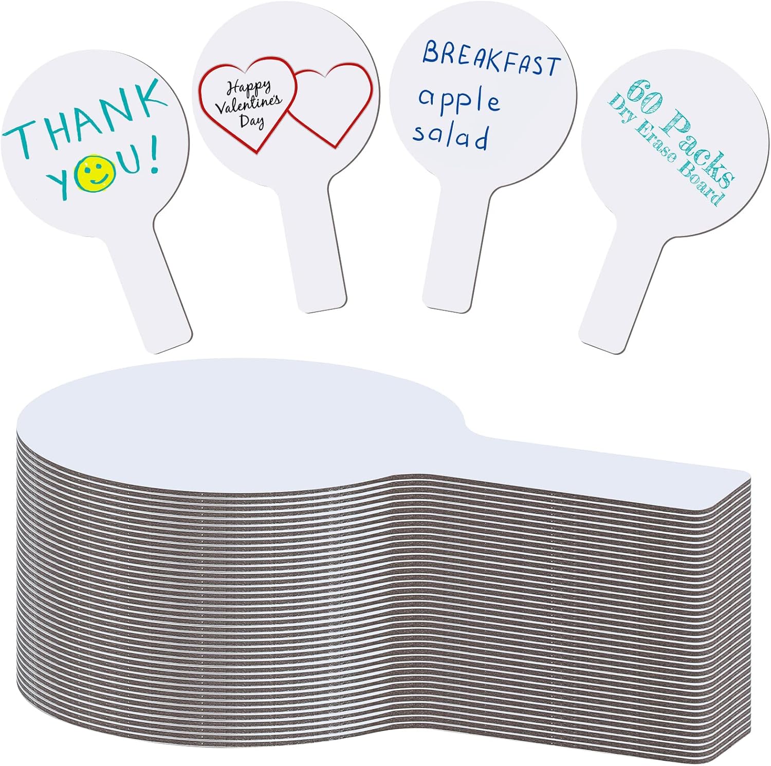 Amazon.com: Zhehao 60 Pieces Dry Erase Answer Paddles Auction Paddles ...