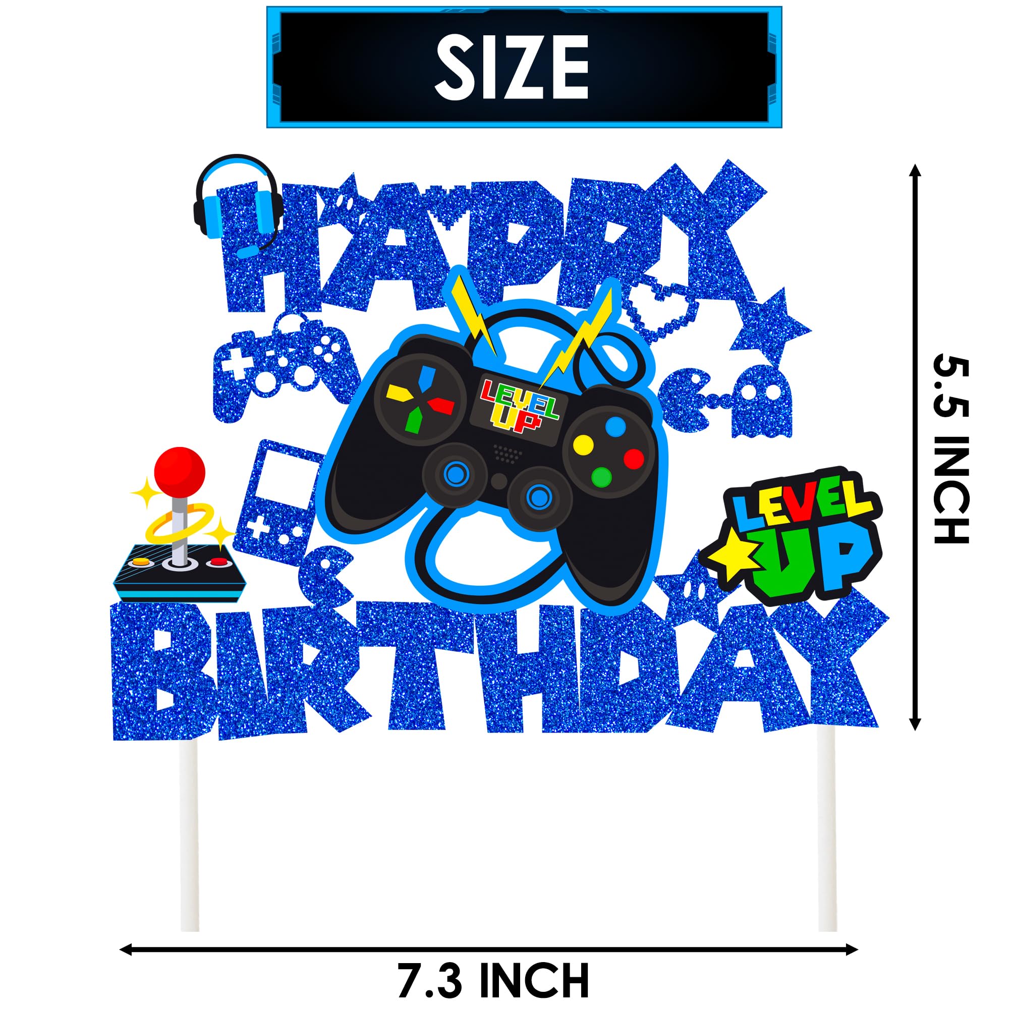 Snapklik.com : Video Game Birthday Cake Topper Game On Controllers ...
