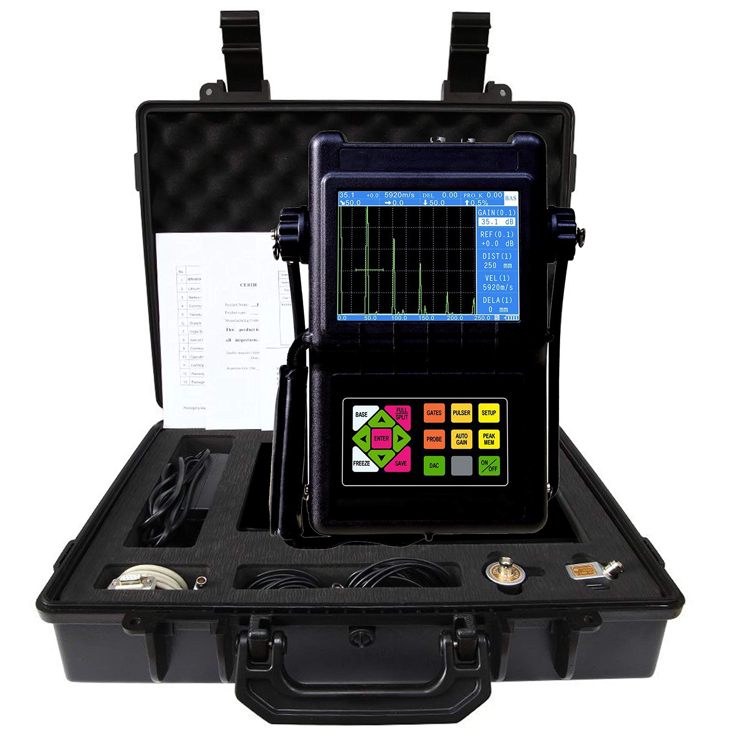 Vtsyiqi Yut 2800 Portable Digital Ultrasonic Flaw Detector Defectoscope With Changeable ...