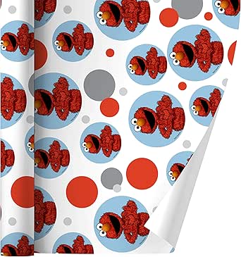 Amazon.com: Sesame Street Vintage Elmo Gift Wrap Wrapping Paper Roll ...