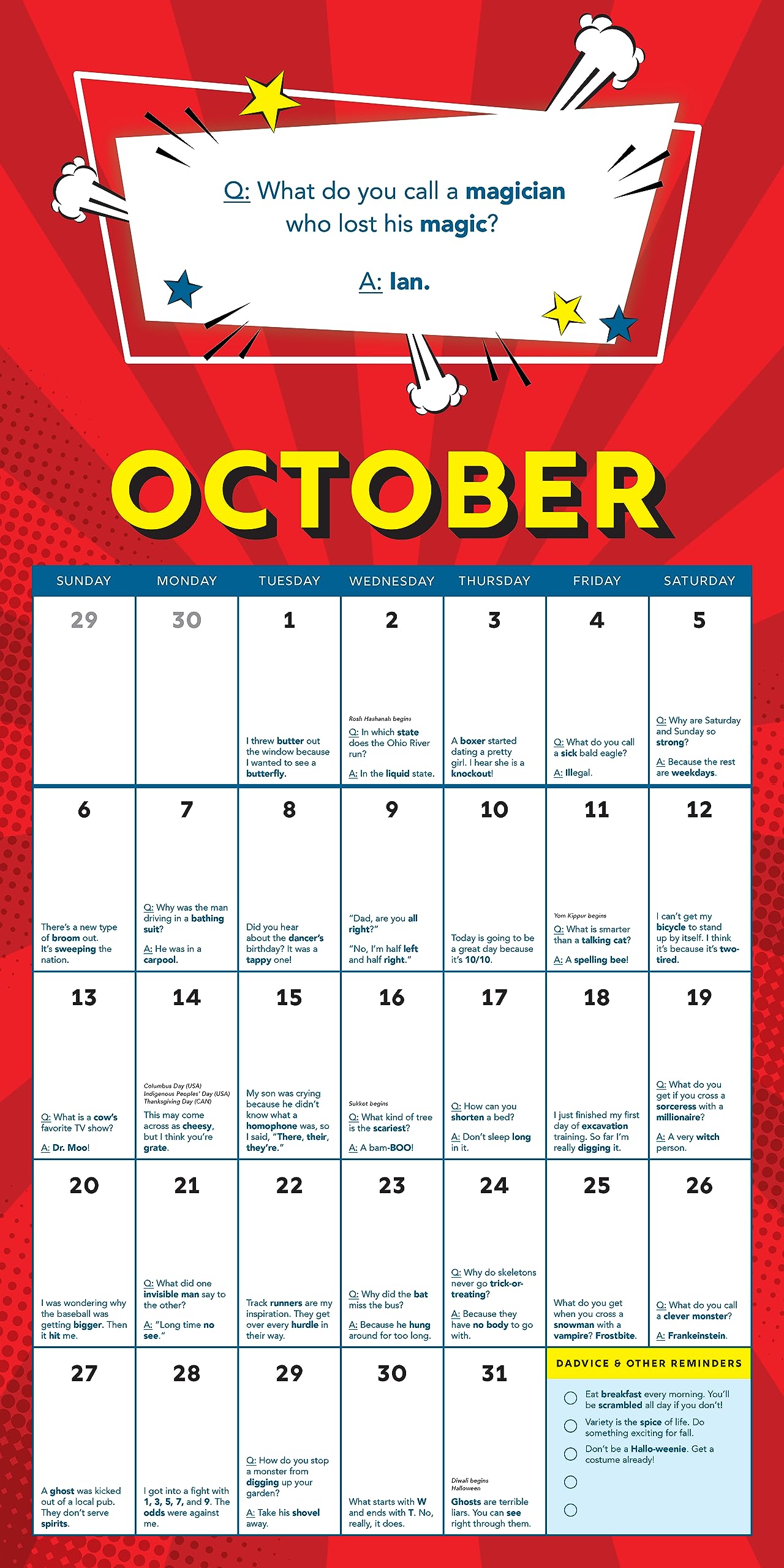 Snapklik.com : 2024 Dad Jokes Wall Calendar: 365 Days Of Punbelievable ...