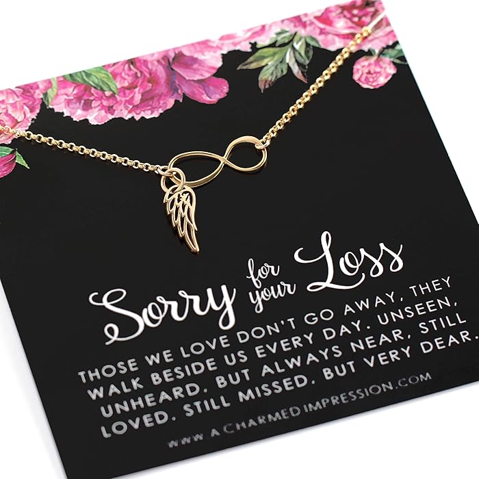 Buy Memorial Gift Jewelry • Sorry For Your Loss Necklace • 14k Gold ...