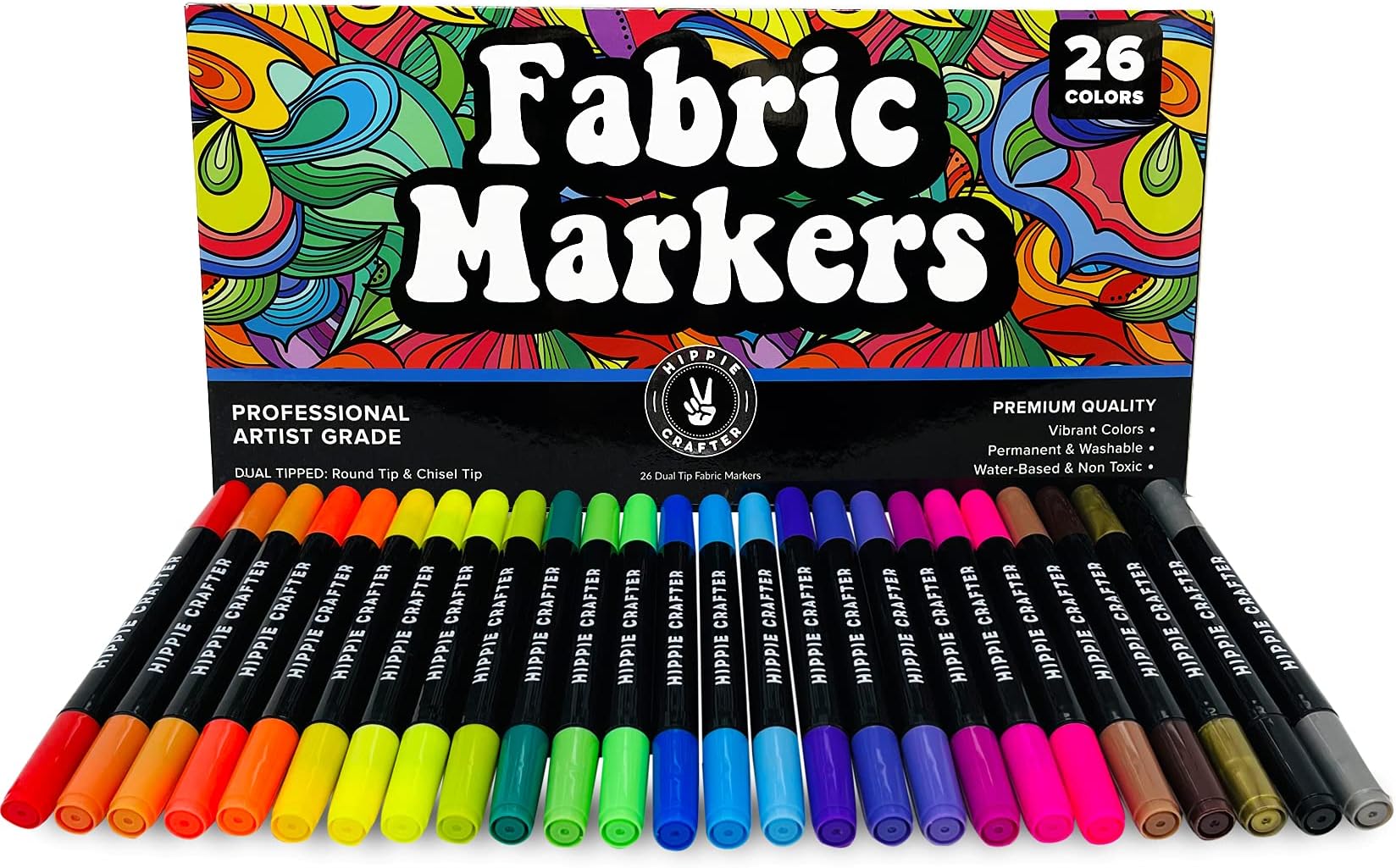Amazon.com: Lelix Fabric Markers, 36 Colors Permanent Fabric Pens for ...