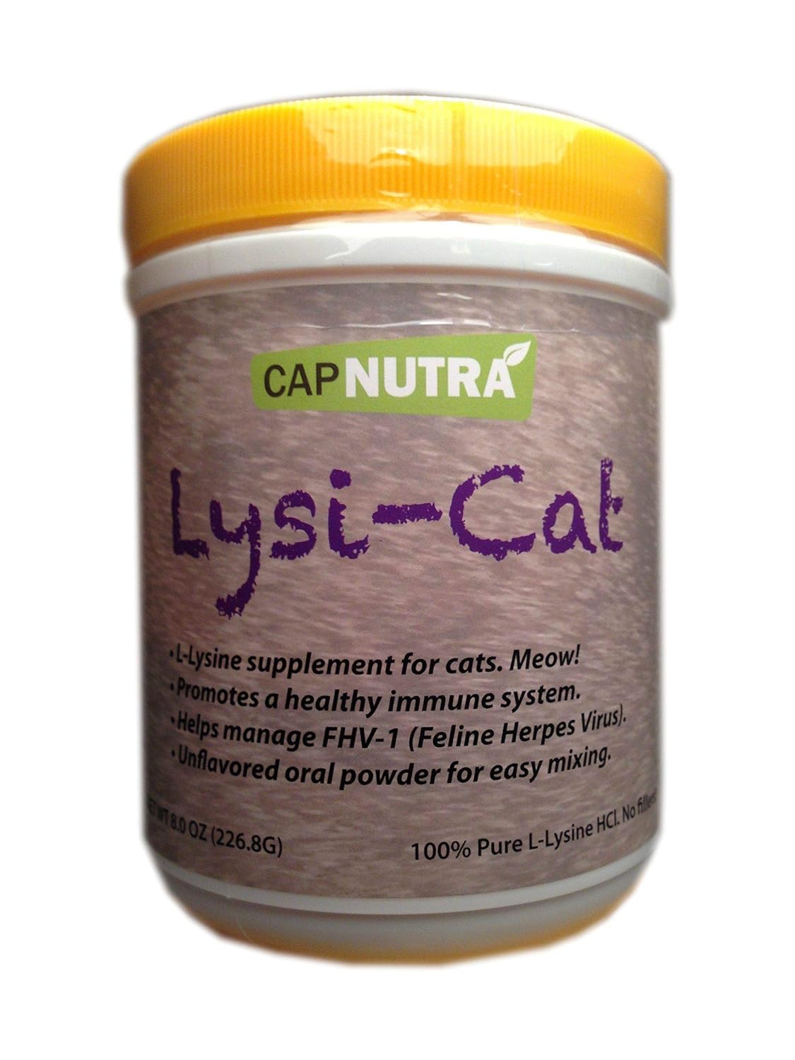 Lysi-Cat Lysine Supplement for Cats, 8 oz. canister, 500 servings ...