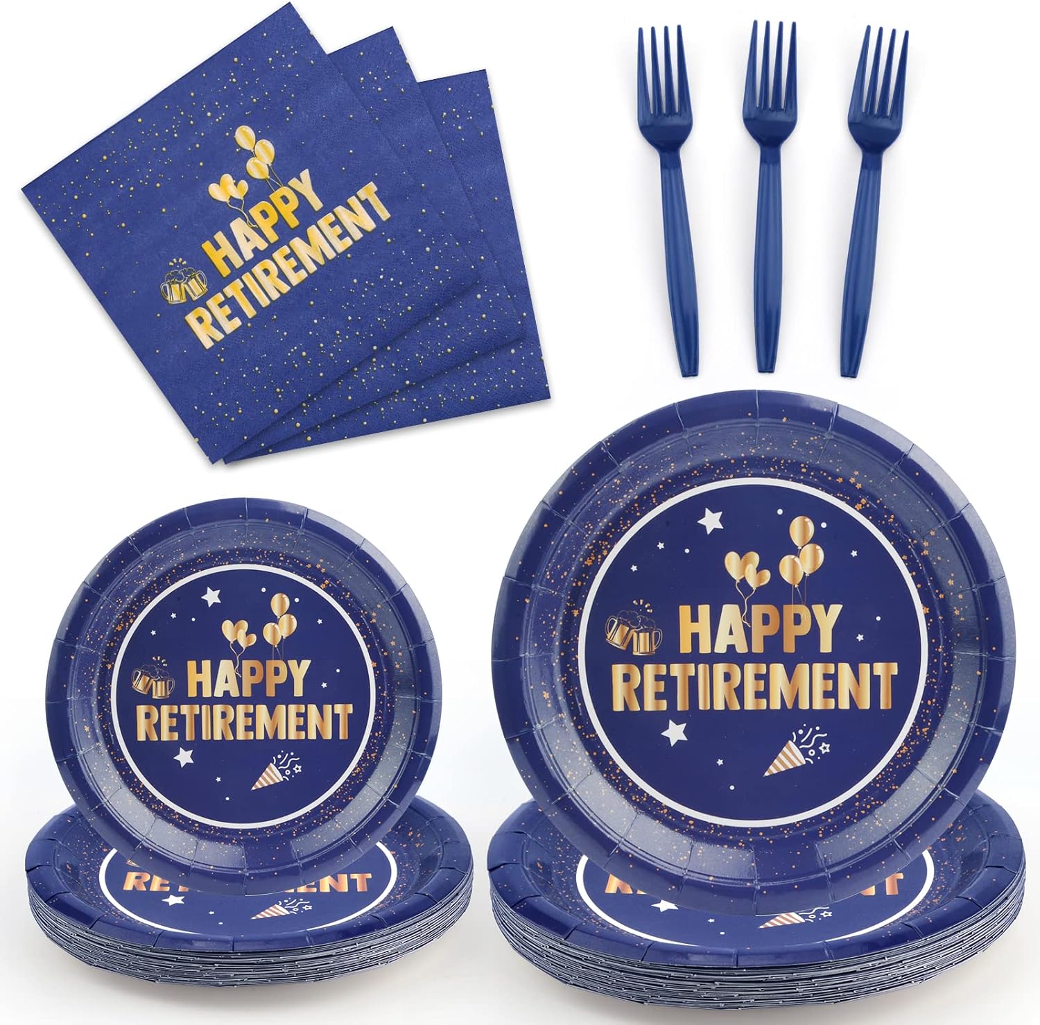 Amazon.com: Retirement Party Decorations Plates and Napkins Set for Men ...