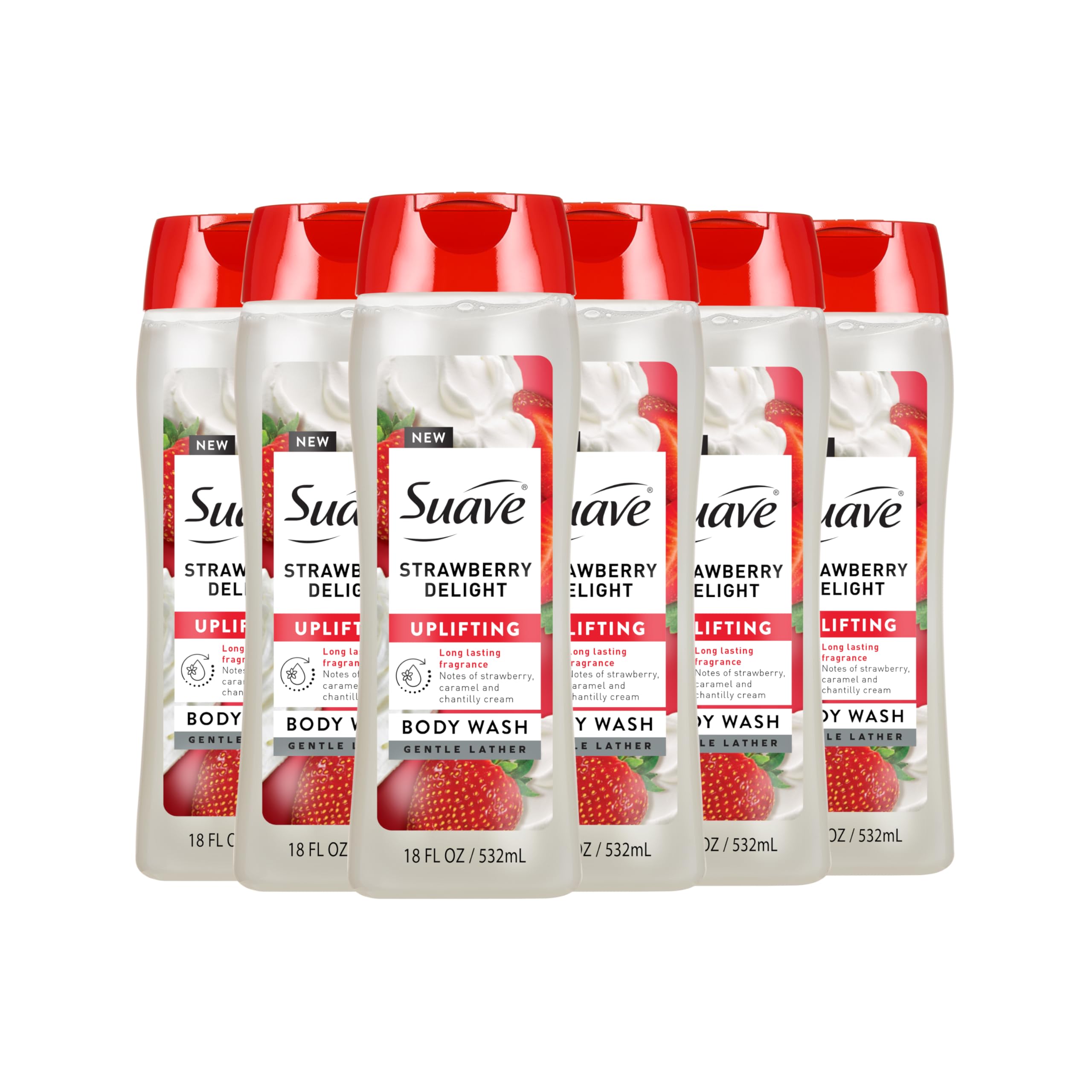 Amazon.com : Suave Strawberry Delight Uplifting Body Wash, Formulated ...