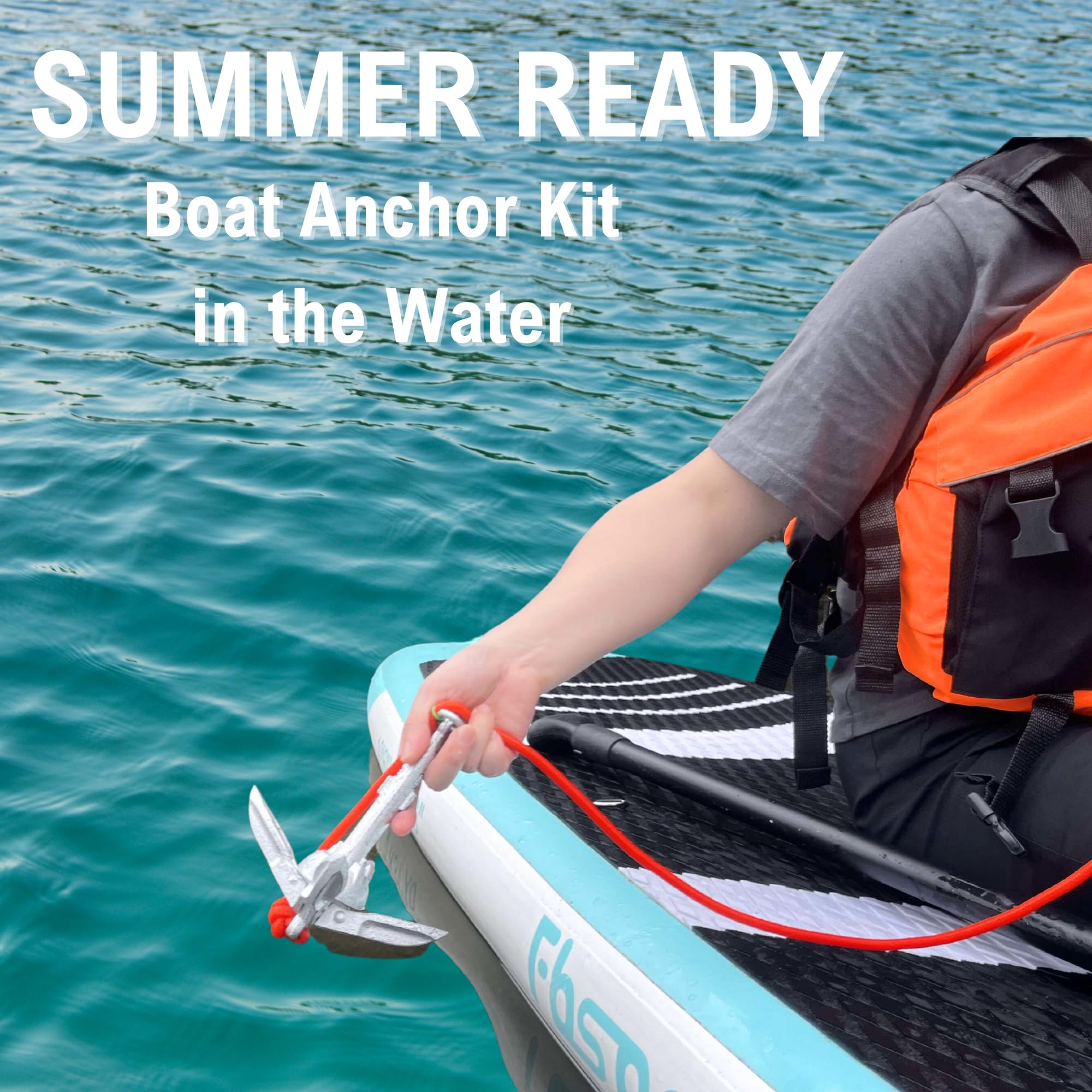 Paddle Board Anchor Kayak Anchor Pole Kayak Anchor Kit, 1.5/3.5 Lb ...
