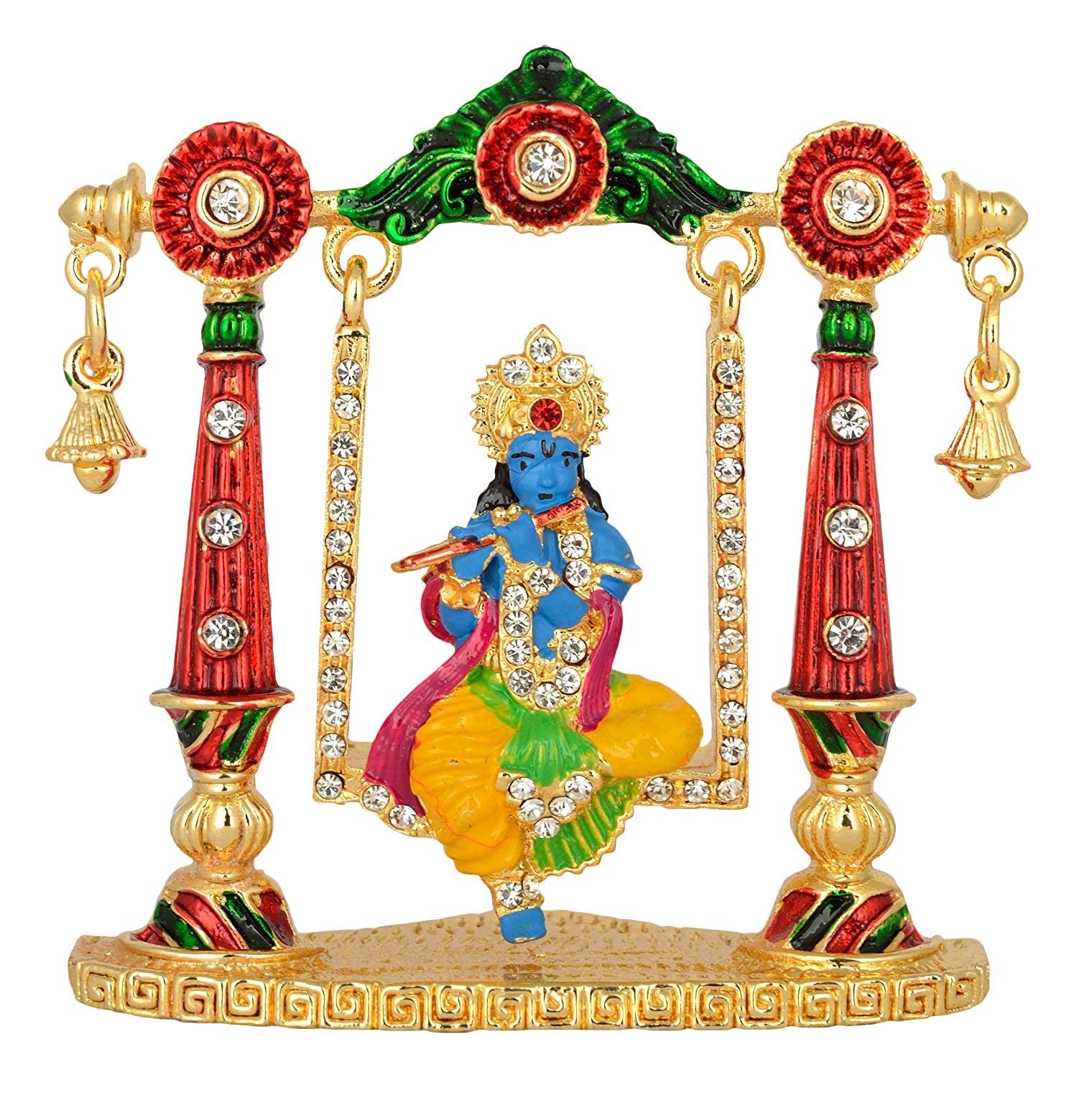 Buy GCT Lord Krishna Idol on Jhula Bansuri Krishna Idol (B-100) Color ...