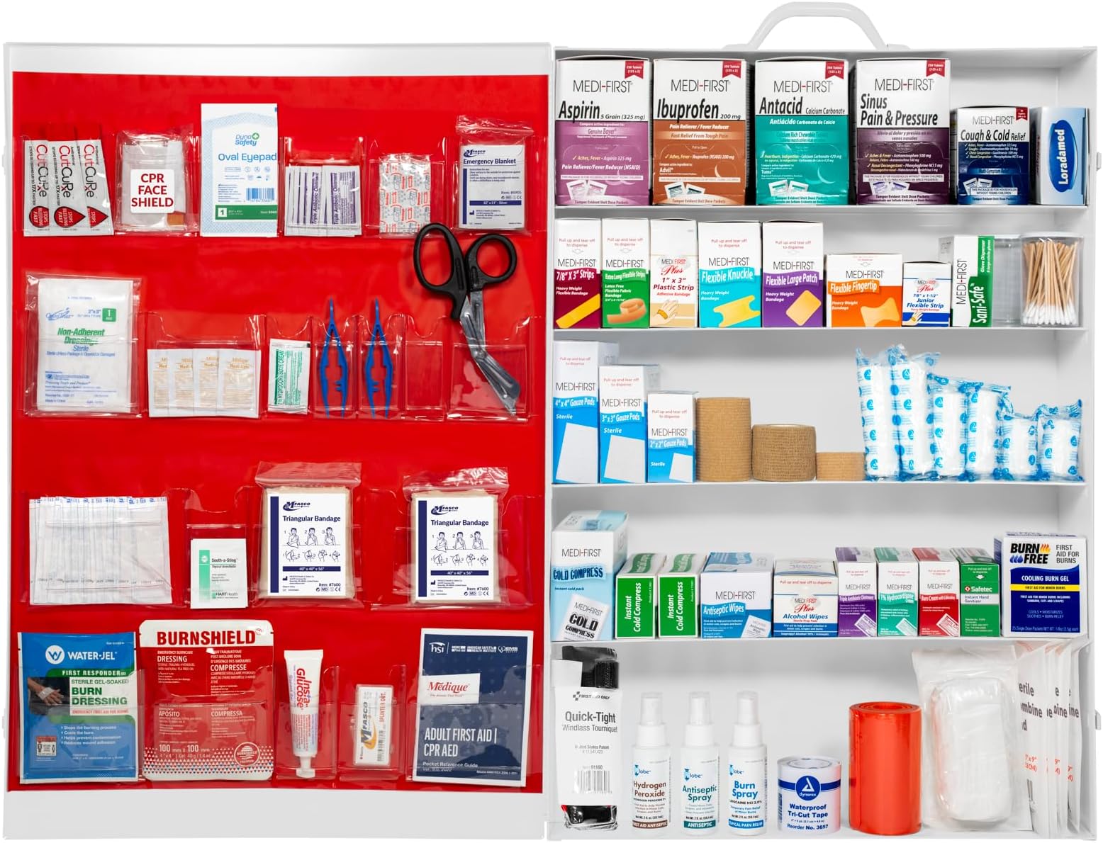 Amazon.com: MFASCO 5-Shelf First Aid Kit - 2021 OSHA Compliant Class B ...