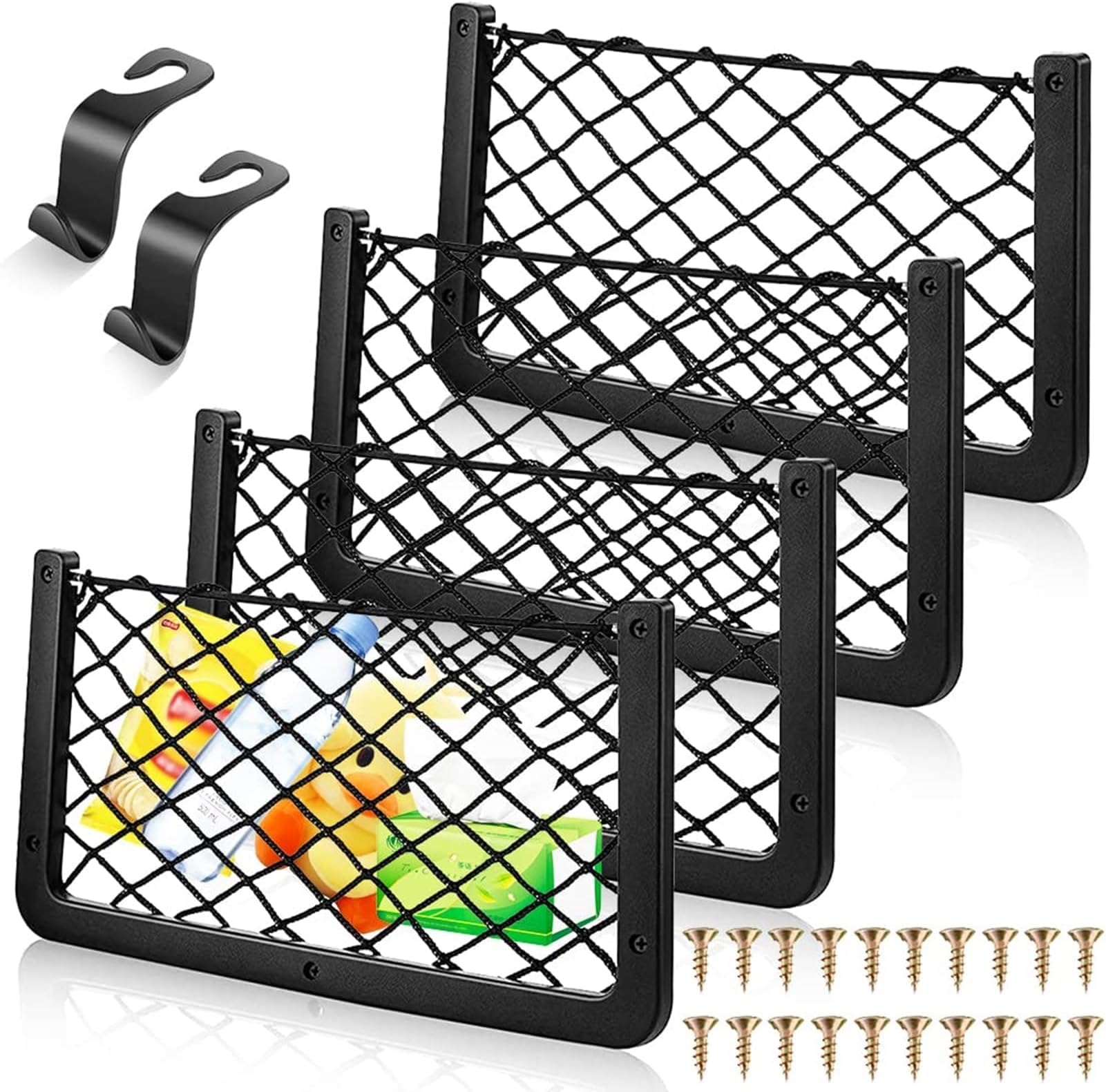 Storage Nets for Campervans, 4Pcs Cargo Net Car Storage Net Campervan ...