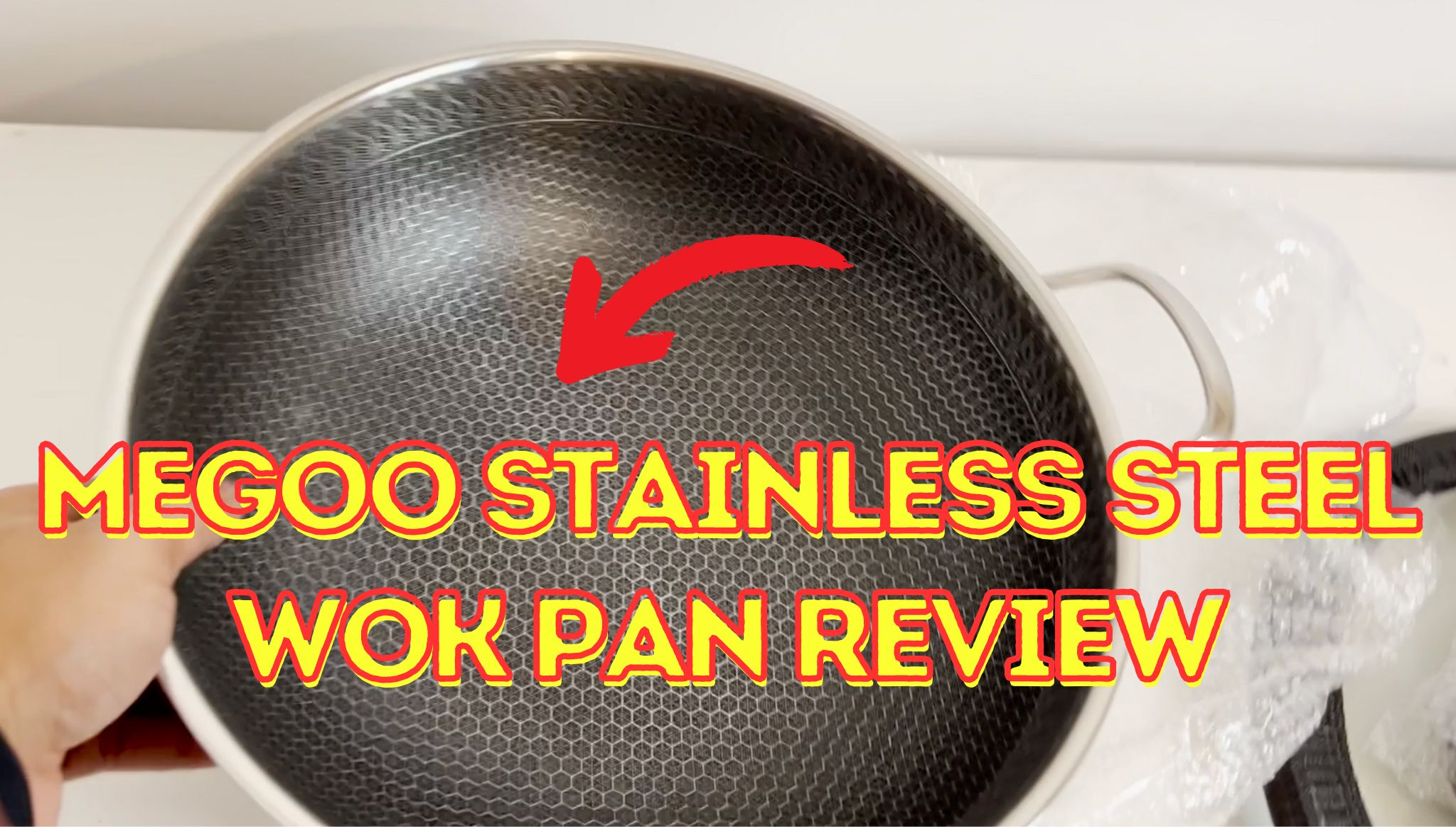 Watch MEGOO Stainless Steel Nonstick Wok Pan Review on Amazon Live
