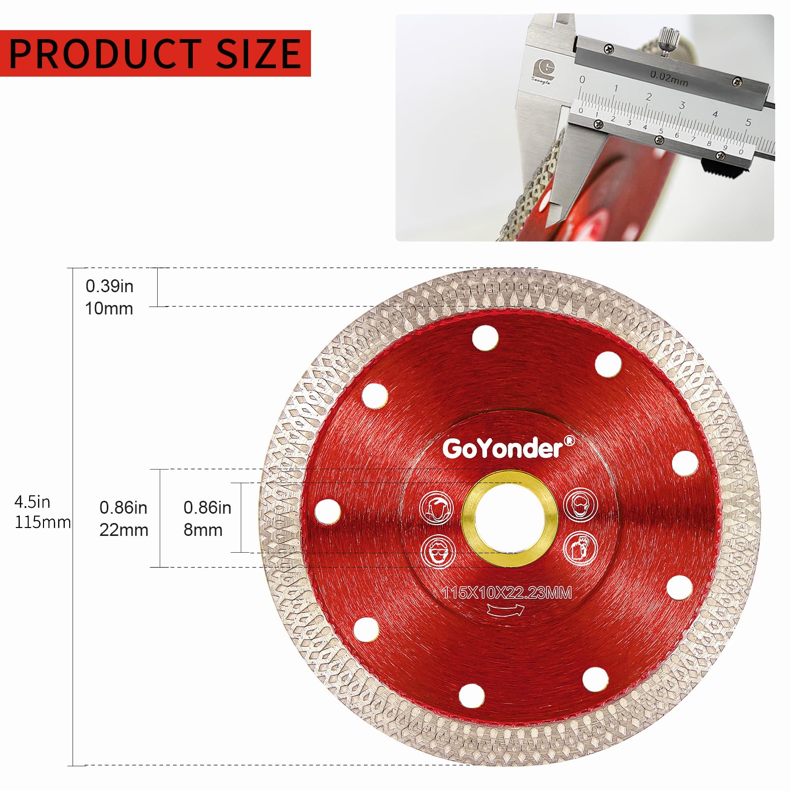 Snapklik.com : 4.5” Diamond Tile Blade For Angle Grinder, Super Thin ...