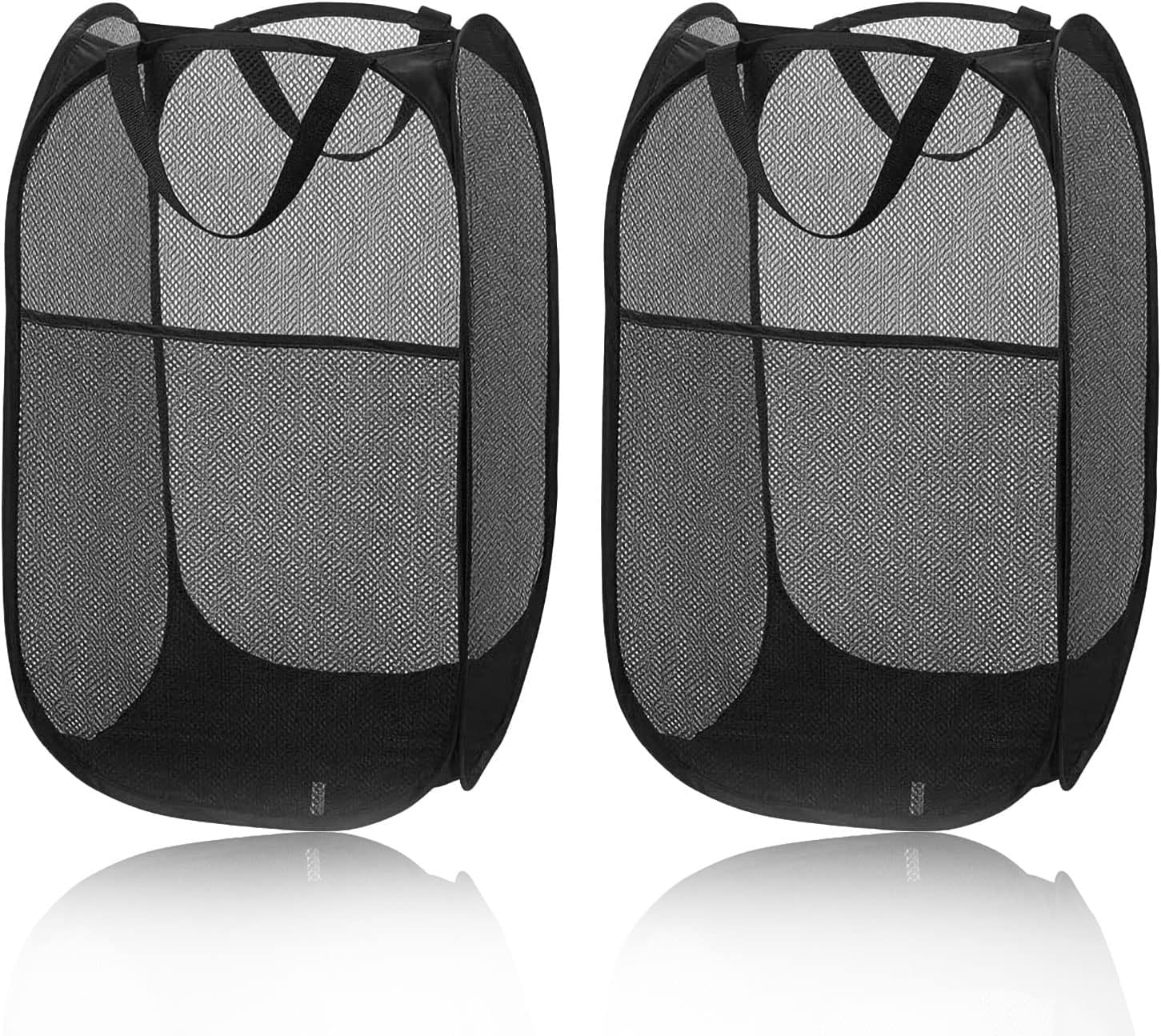 Faltbarer Pop-Up-Netzkorb, 2 Stück Wäschekorb aus Netzstoff mit Mesh ...