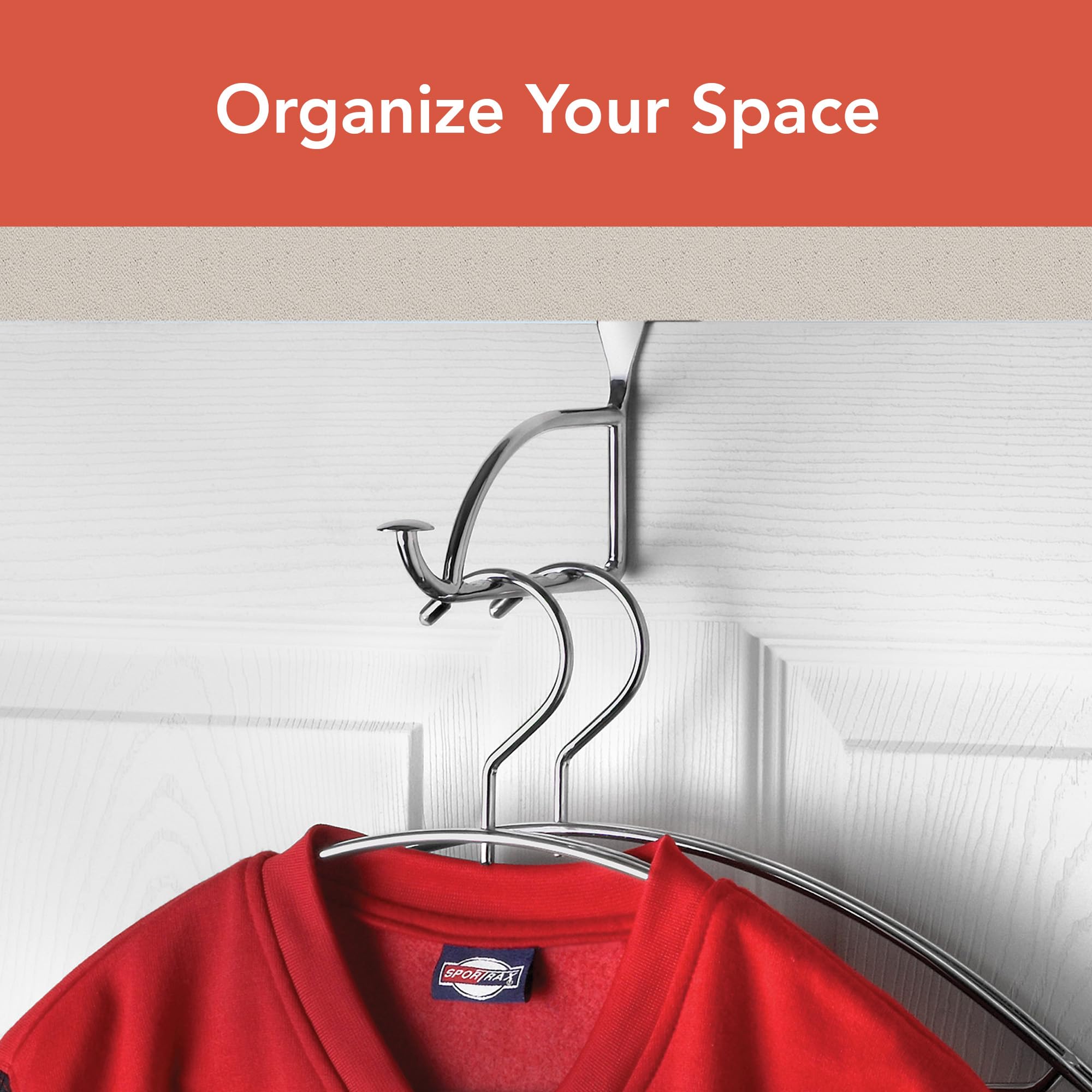 Snapklik.com : Spectrum Stratford Chrome Over The Door Hook Valet For ...