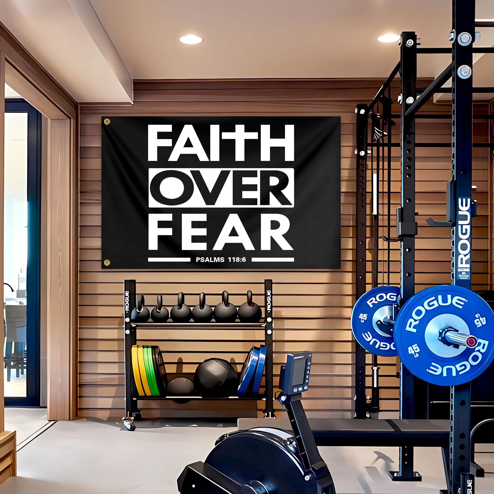 Snapklik.com : Faith Over Fear Flag 3X5 Ft Bible Scripture Verse ...