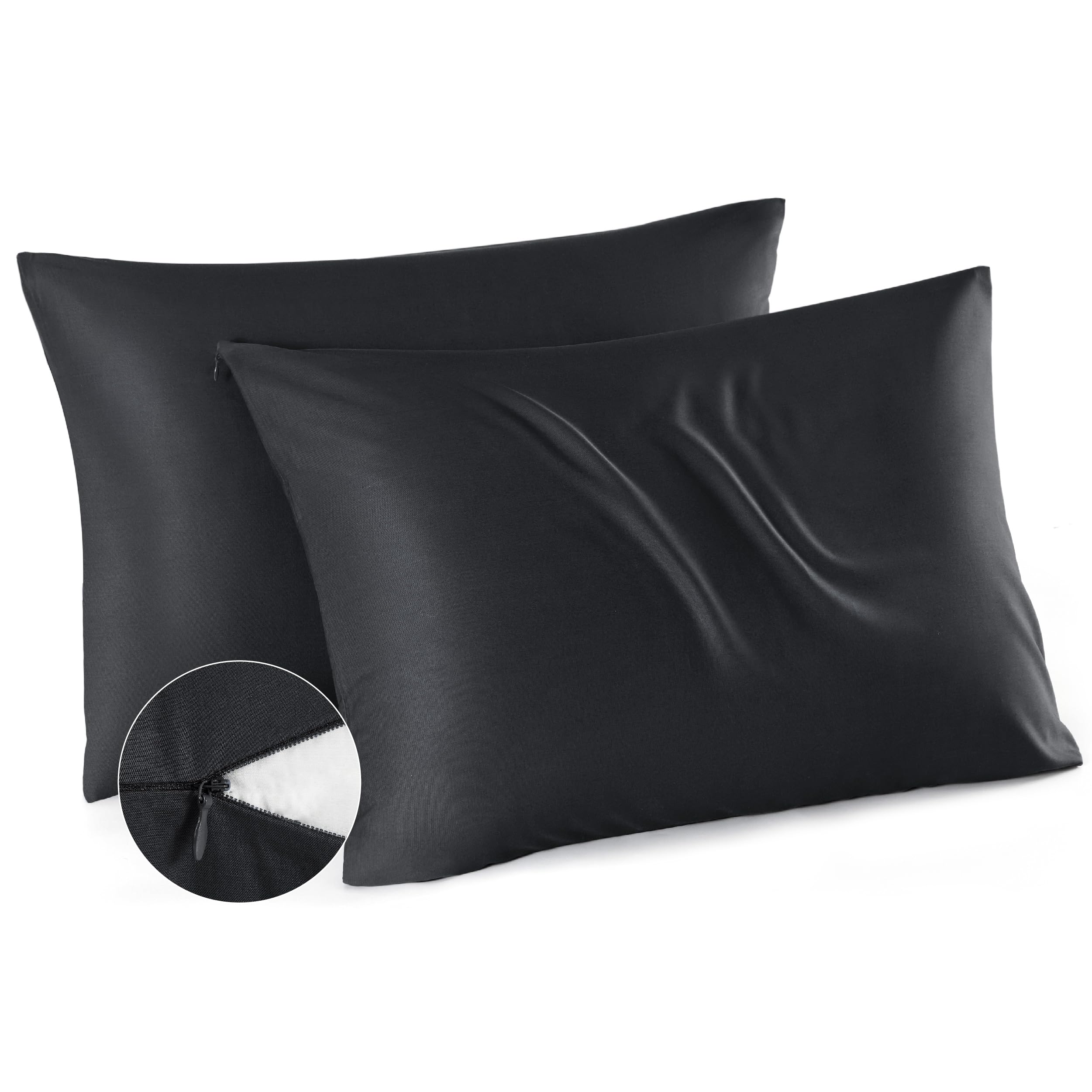 Amazon.com: Bedsure Cooling Pillow Cases Standard Size 2 Pack, Rayon ...