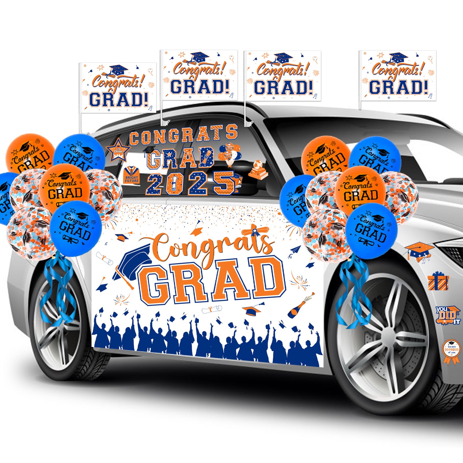 Printable Graduation Car Ecstatic Happy Graduate Stock Photo