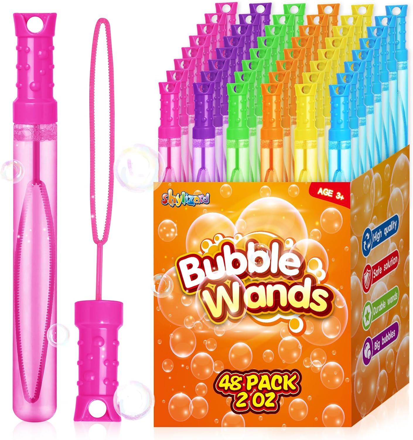 Amazon.com: 48PCS Bubble Wands for Kids,Bulk Bubble Wand for Kids Party ...