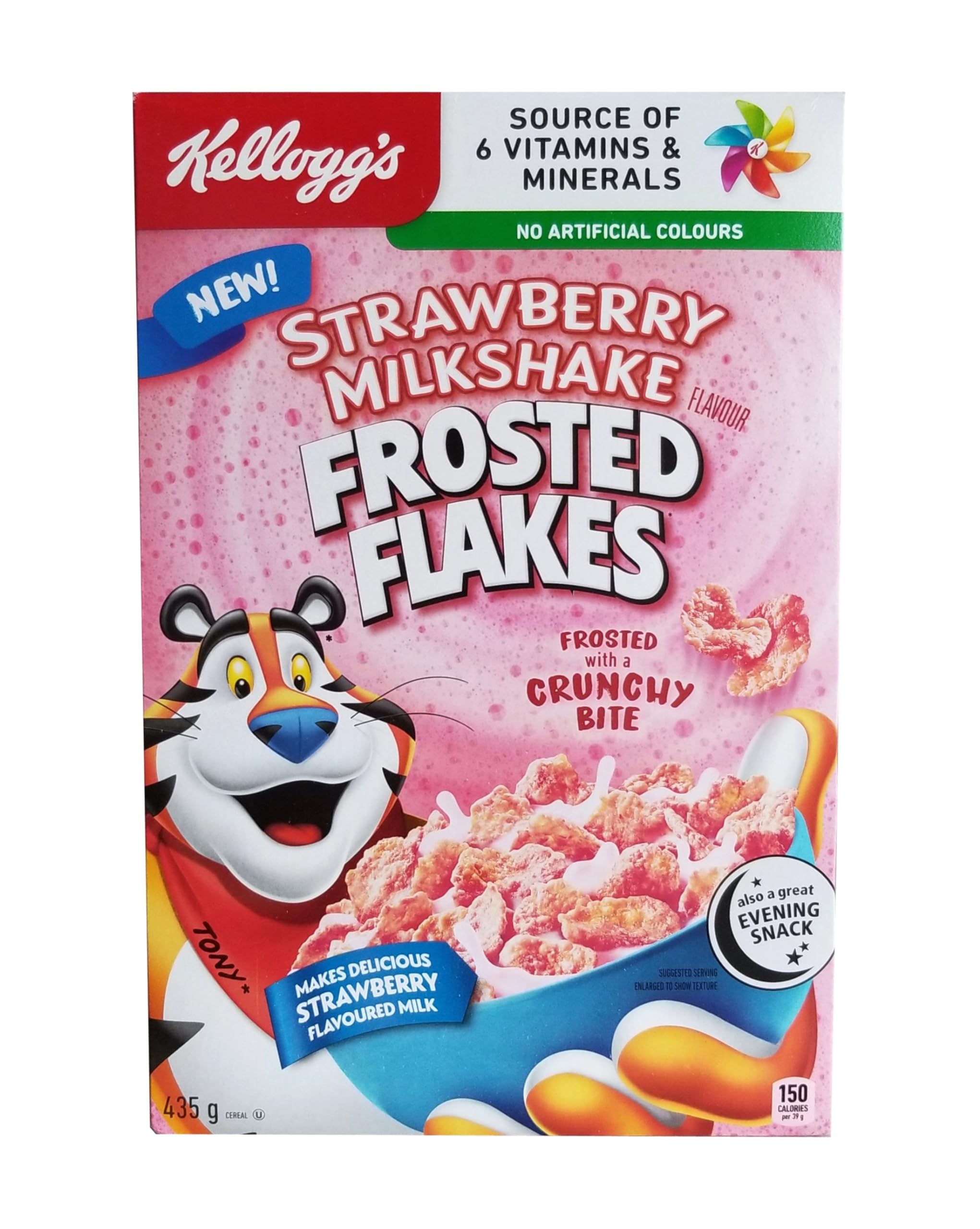 Buy Kellogg'sStrawberry Milkshake Flavored Frosted Flakes Cereal, 435g ...