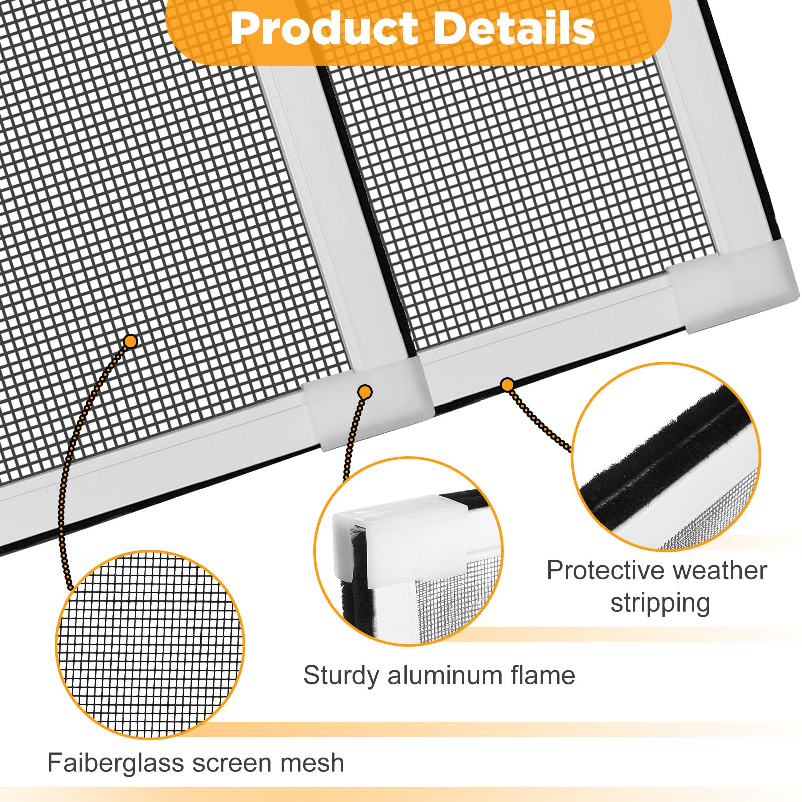 Treela Expandable Adjustable Window Screen (20" H x 28"-54" W) Large ...