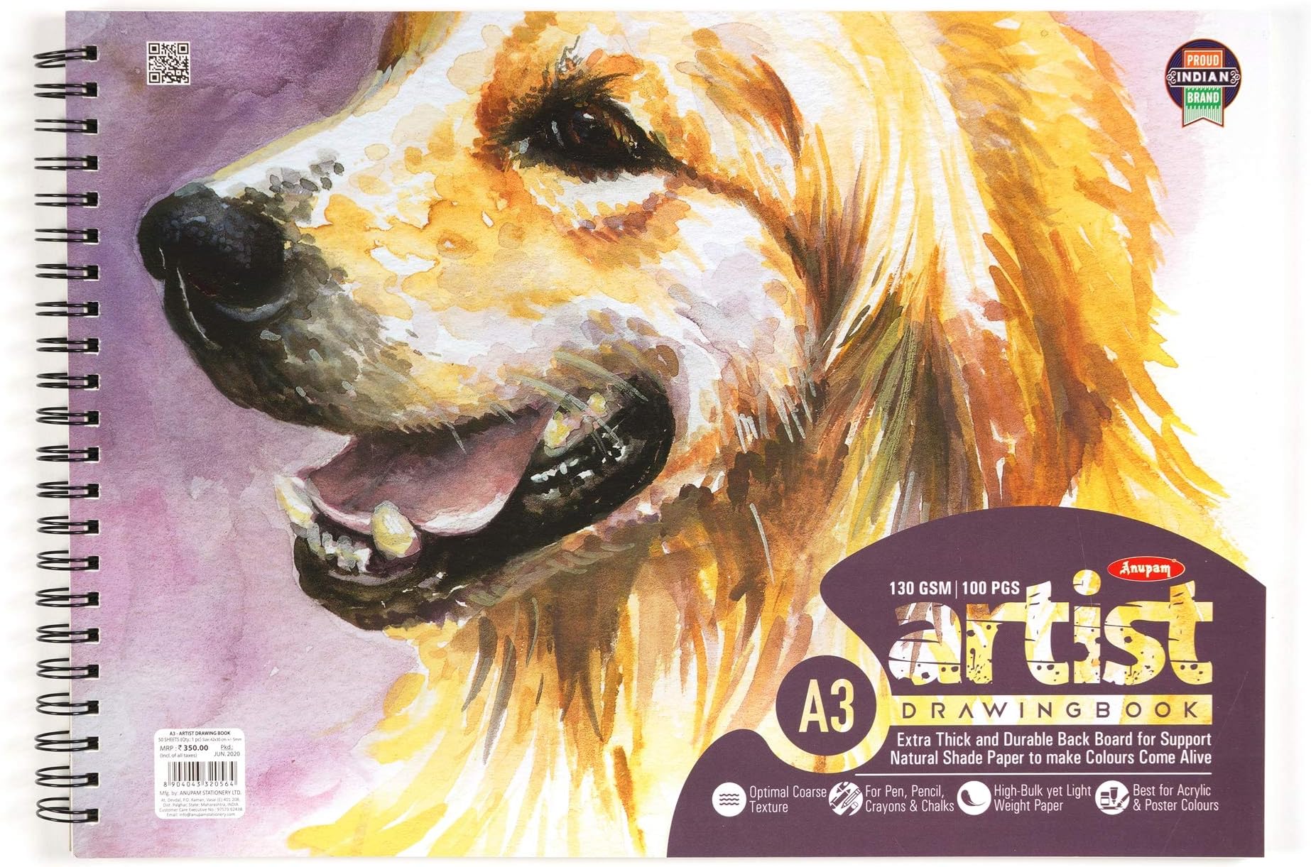 LRS Sketch Book A3 Size - 30 Sheets(60 Pages) - Natural Cartridge Paper ...