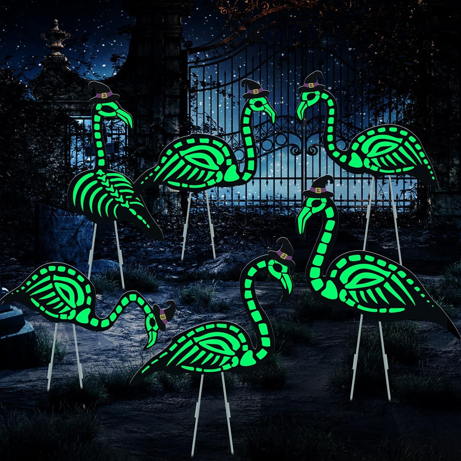 Amazon.com : WILLBOND 6 Pcs Halloween Glow in the Dark Skeleton ...