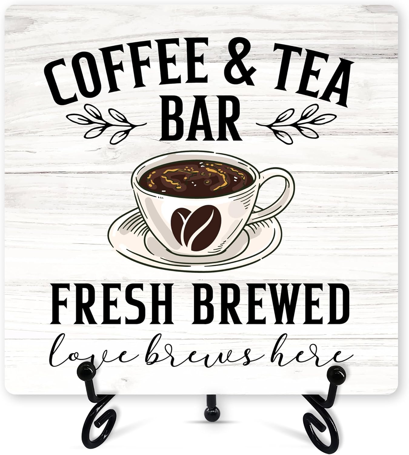 Amazon.com: Coffee Sign Desk Decor, Coffee And Tea Bar Sign With Iron ...