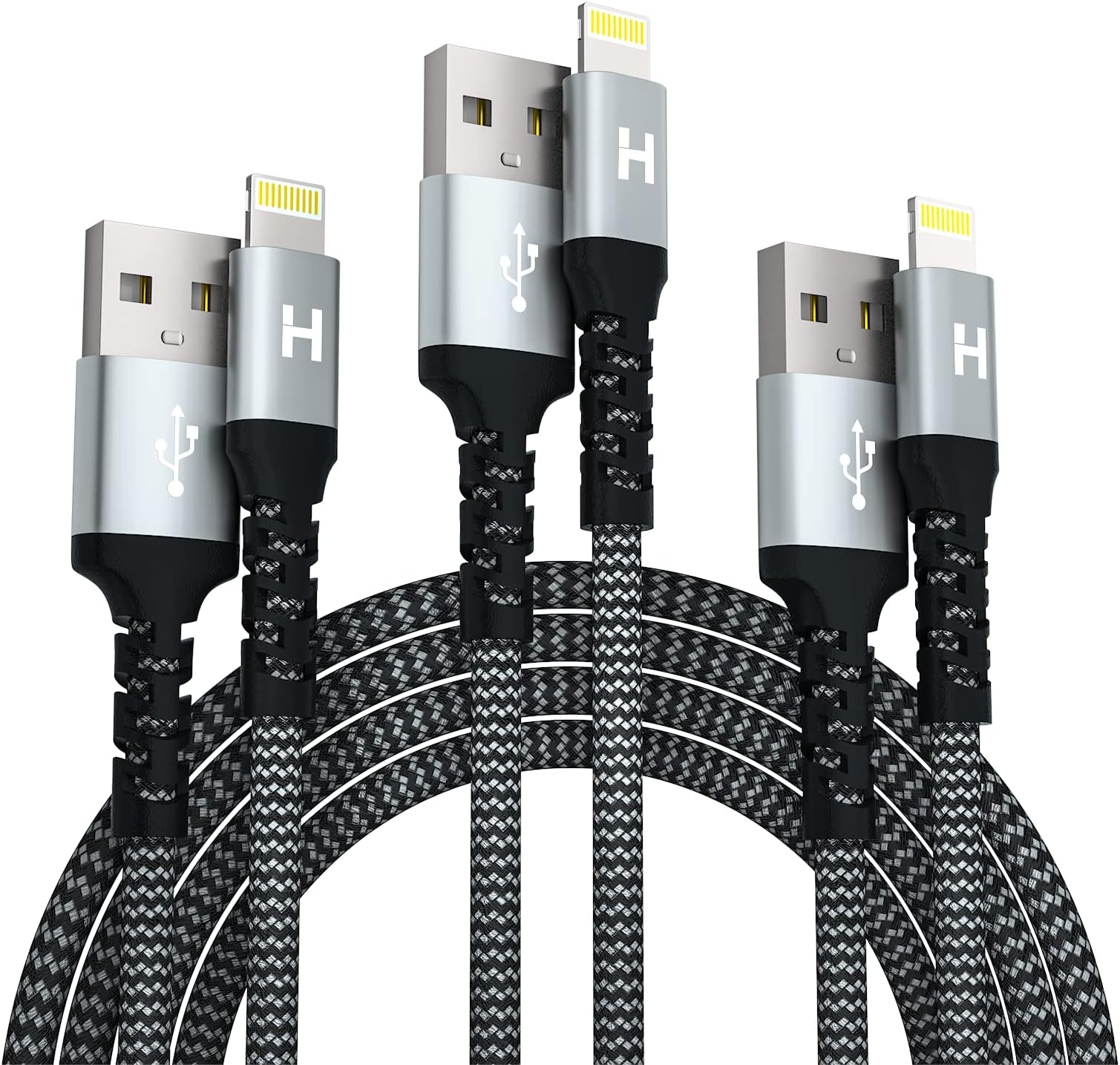 Amazon.com: KINPS Apple MFi Certified 10FT/3M Lightning to USB Cable ...