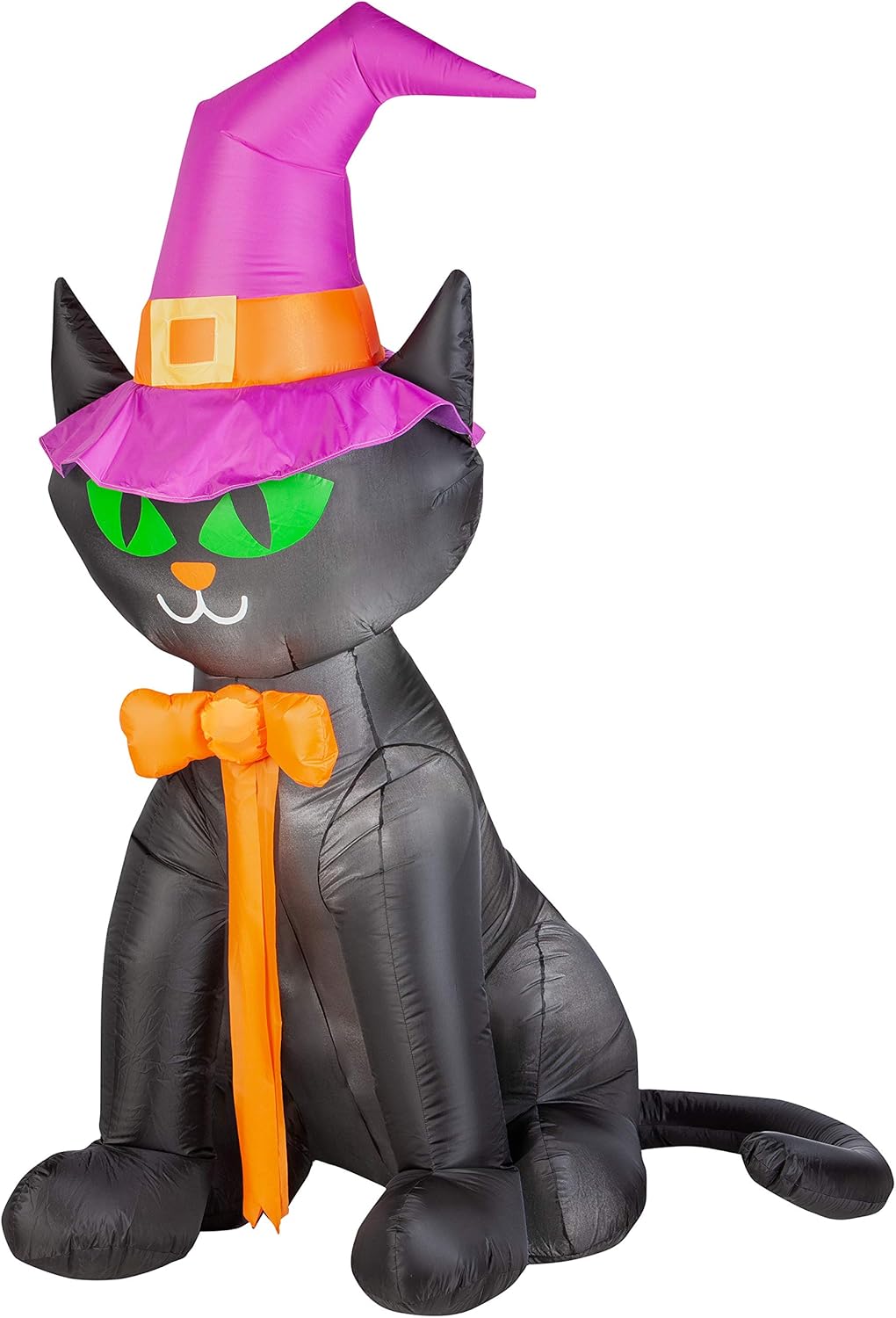 Amazon.com: Gemmy Airblown Black Cat w/Hat OPP, 6.5 ft Tall, Pink ...